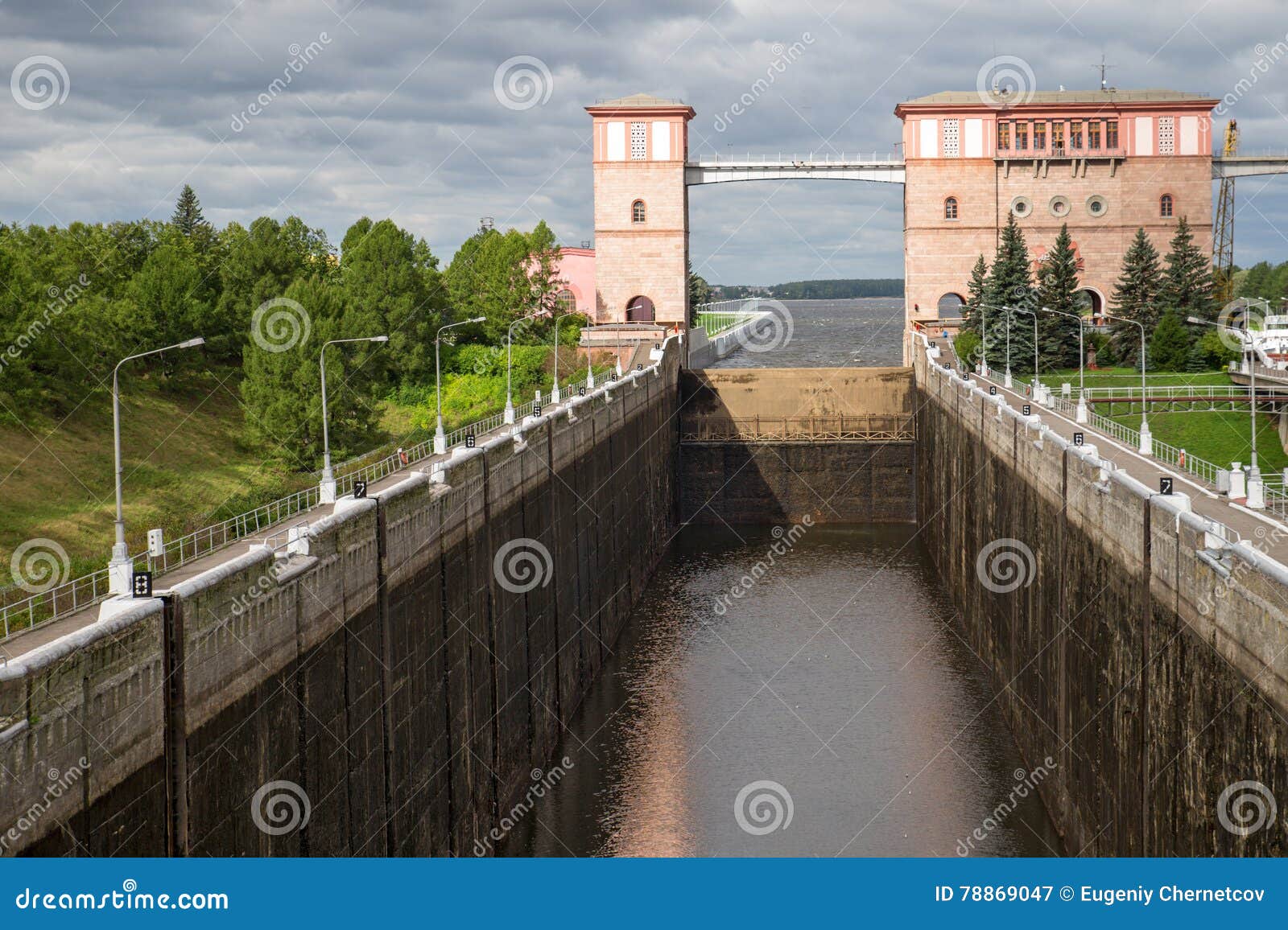 Sluice Gateway To River Channel for Ships Stock Image - Image of travel ...