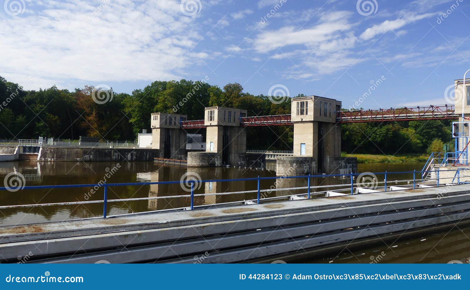 Sluice stock image. Image of vegetation, landscape, clouds - 44284123