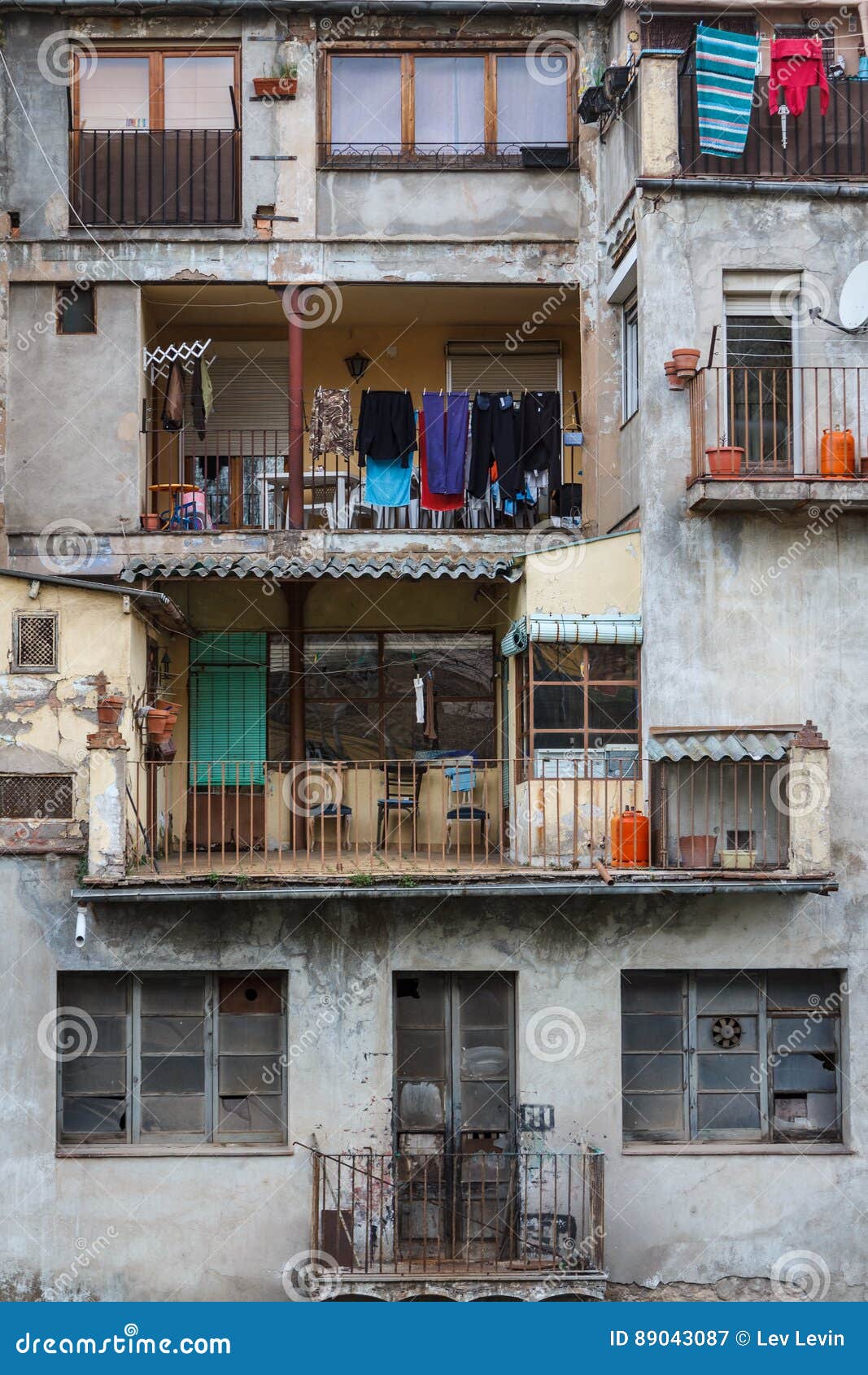 Slum Facade With Balconies Royalty-Free Stock Photo | CartoonDealer.com ...