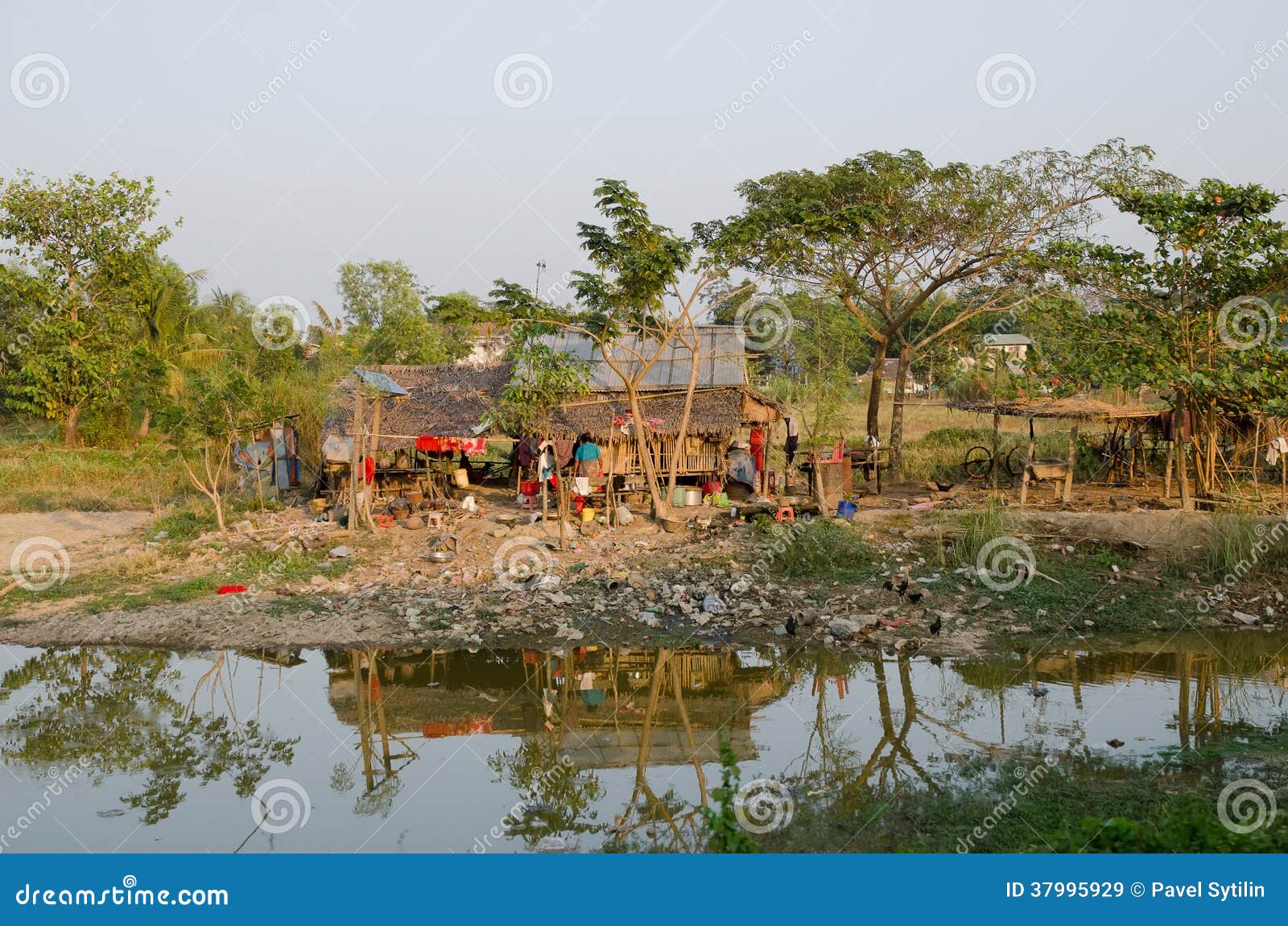 Slum Myanmar stock image. Image of hovel, indigence, culch - 37995929