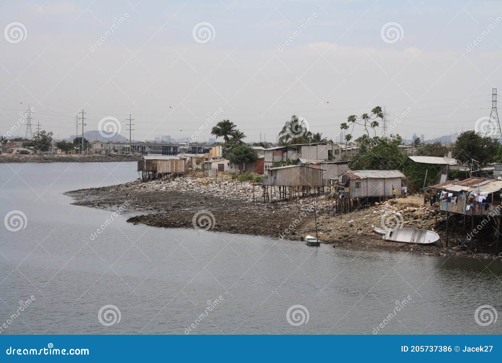 Slum - Panama stock photo. Image of multi, poverty, horizontal - 205737386