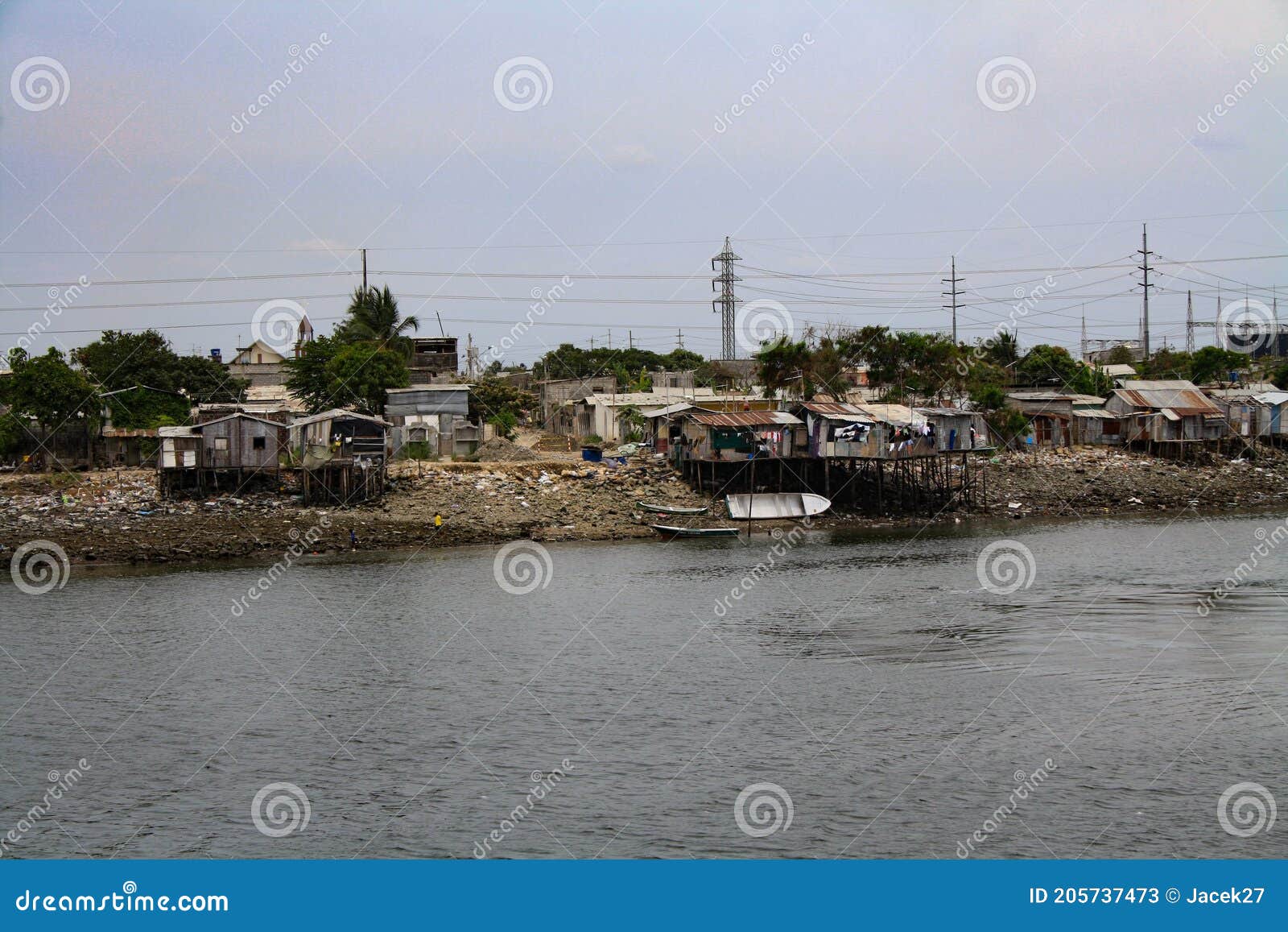 Slum - Panama stock image. Image of refugee, developing - 205737473
