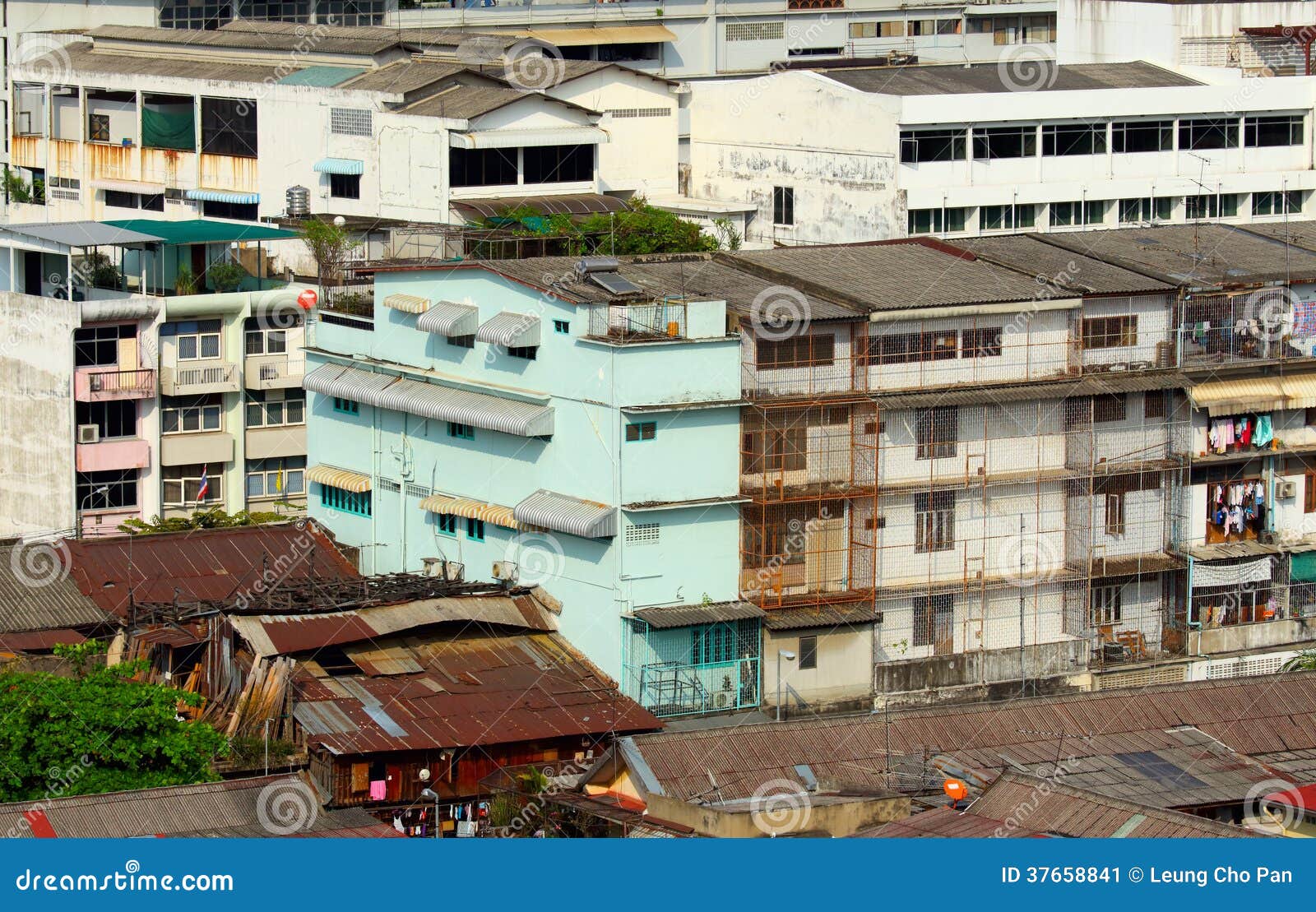 Slum in Thailand stock image. Image of favela, rusty - 37658841
