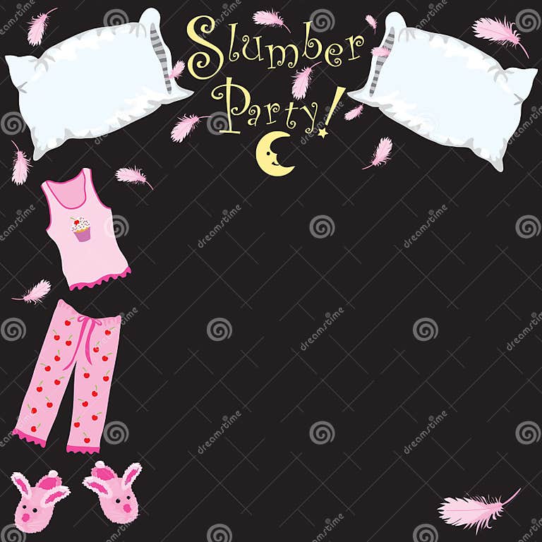Slumber Party! stock vector. Illustration of kids, pillow - 11687009