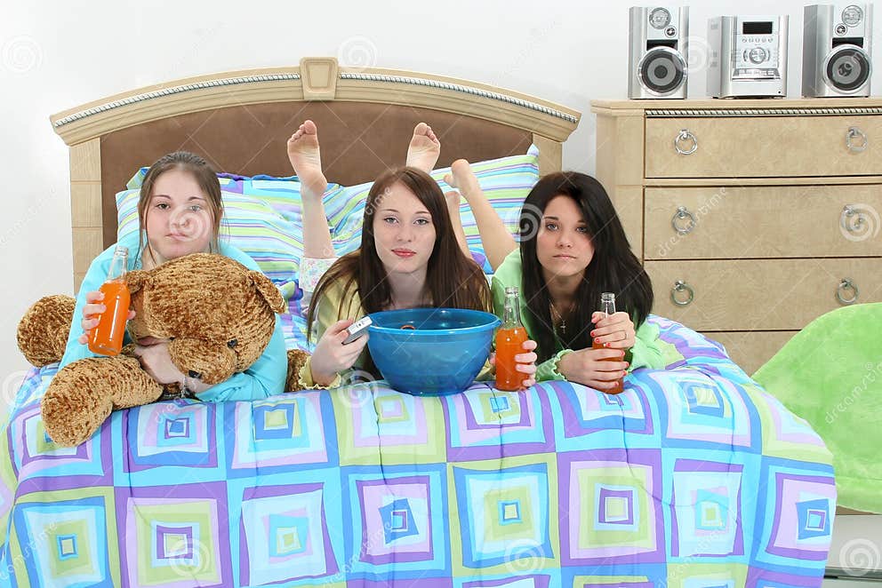 Slumber Party stock photo. Image of soda, teenager, home - 504142