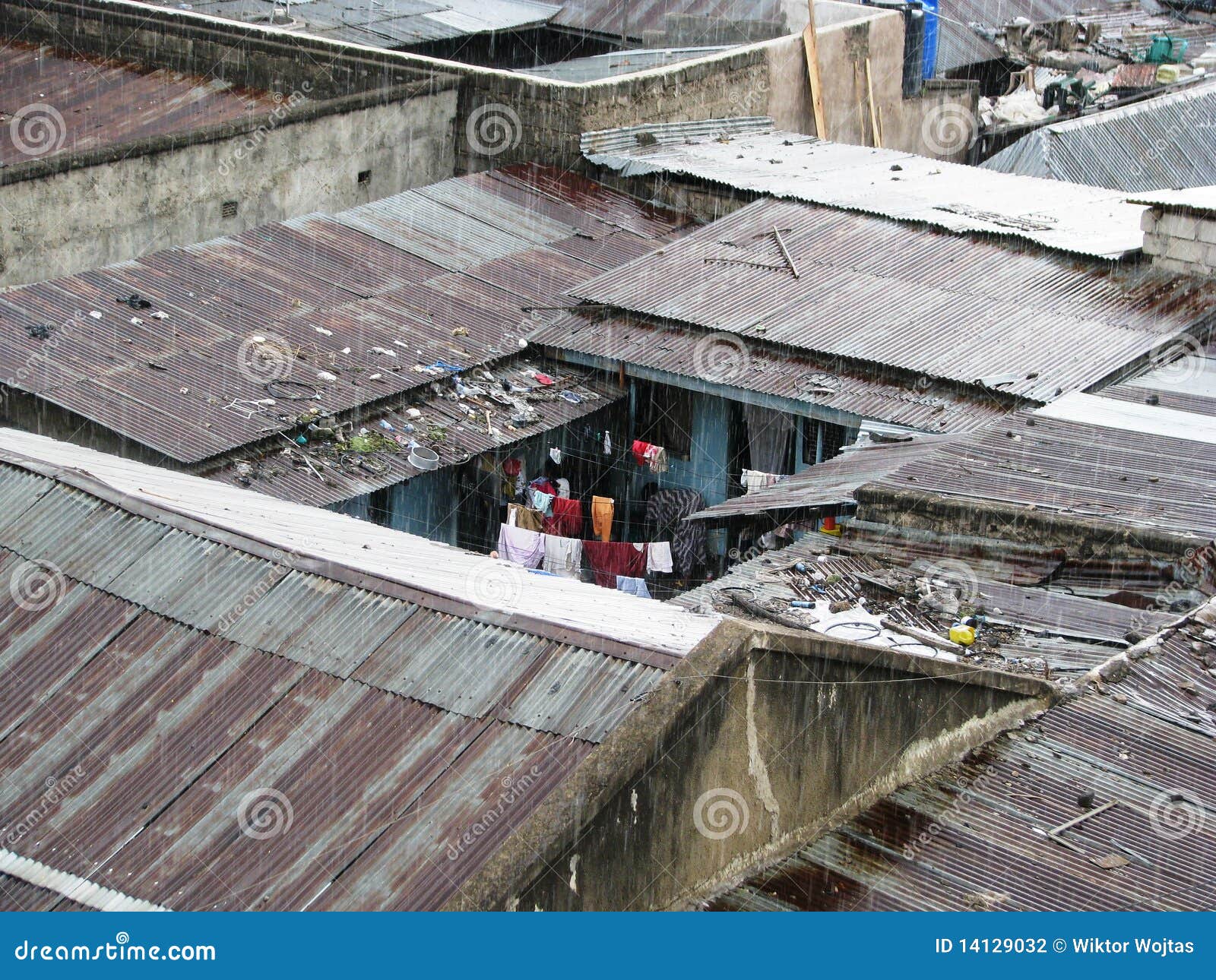 Slums in Africa stock photo. Image of city, poverty, rainy - 14129032
