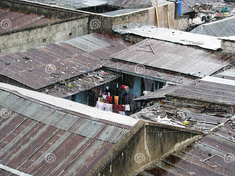 Slums in Africa stock photo. Image of city, poverty, rainy - 14129032