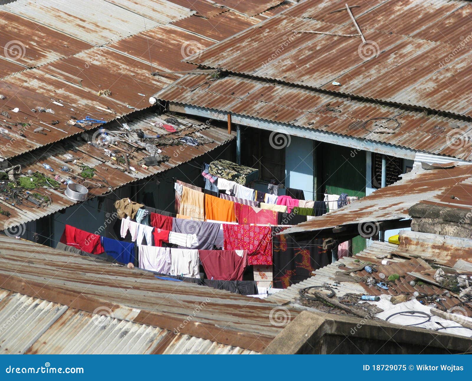 Slums in Africa stock image. Image of quarter, home, cityscape - 18729075