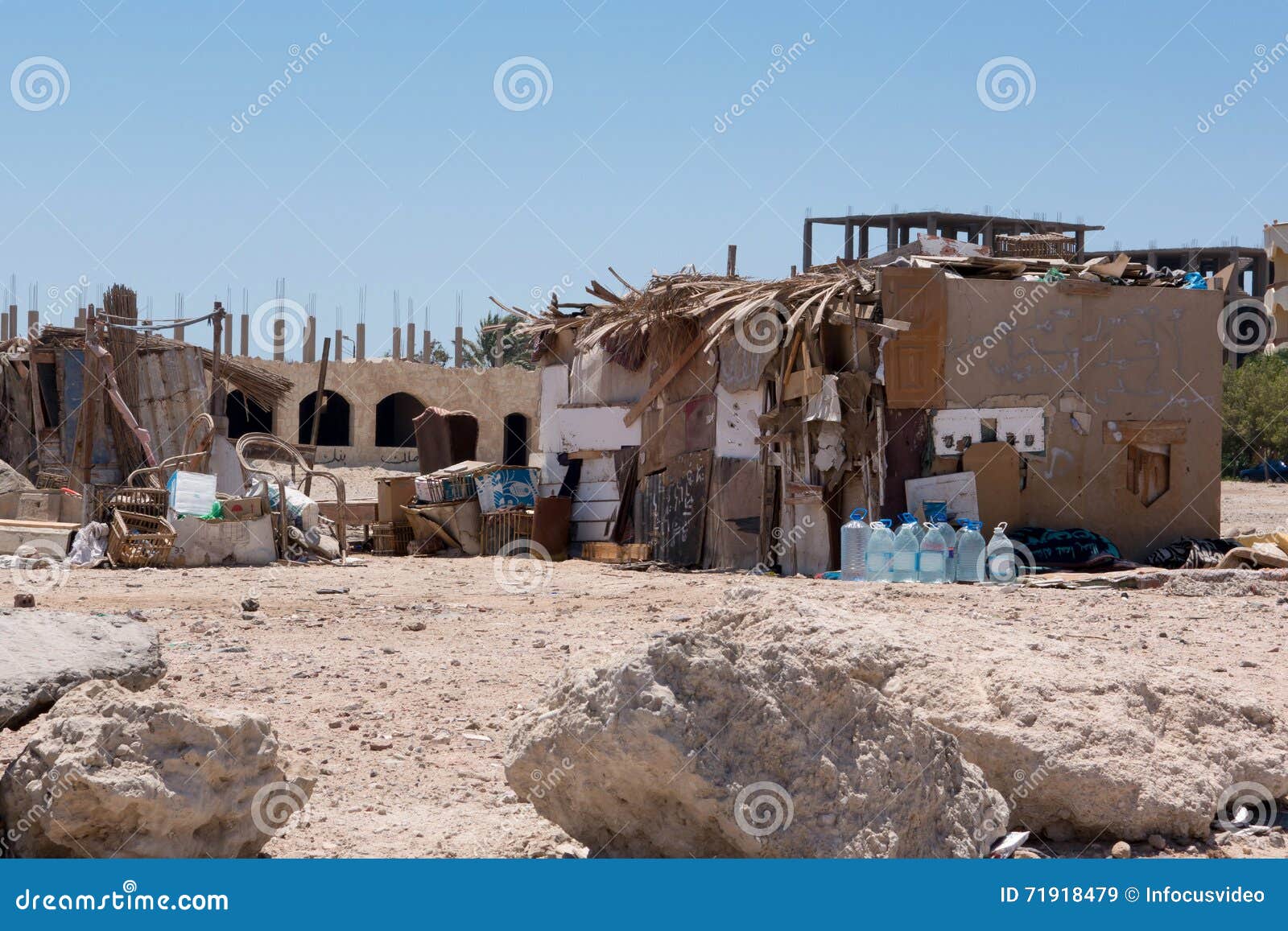 Slums in Egypt city stock image. Image of dusty, development - 71918479