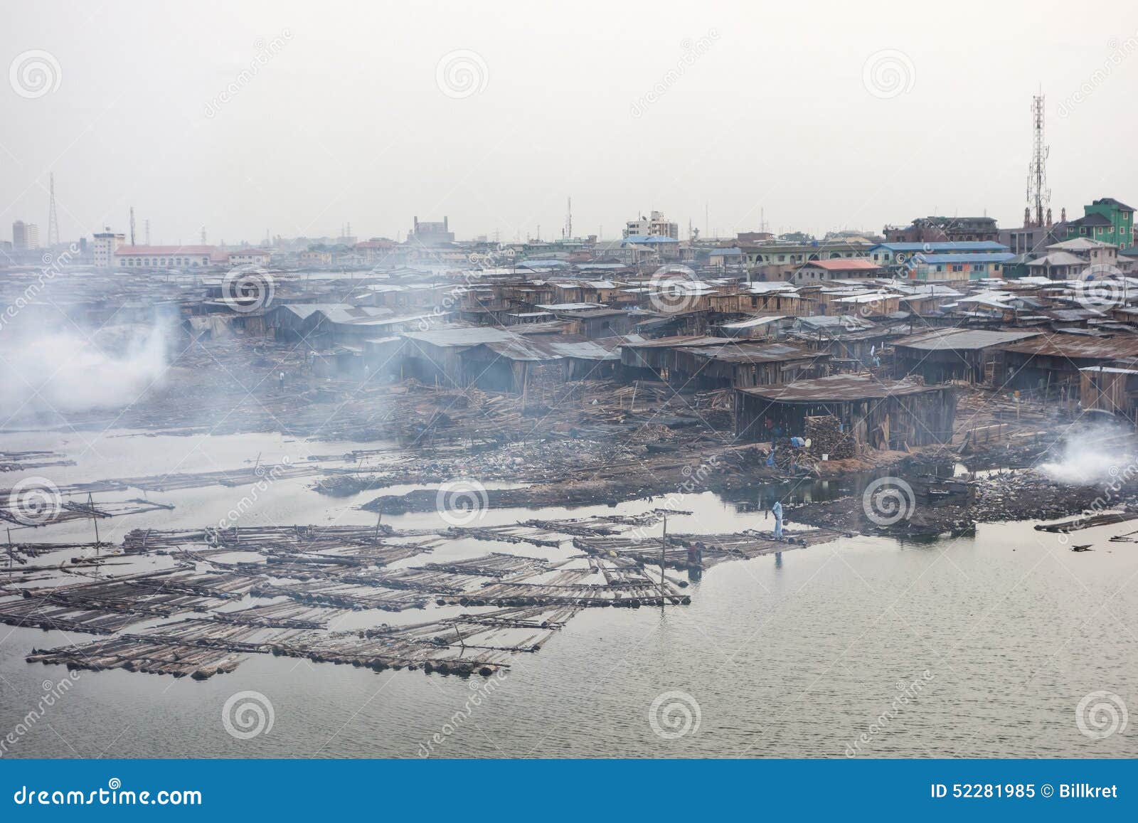 Slums in Lagos Nigeria stock image. Image of nigeria - 52281985