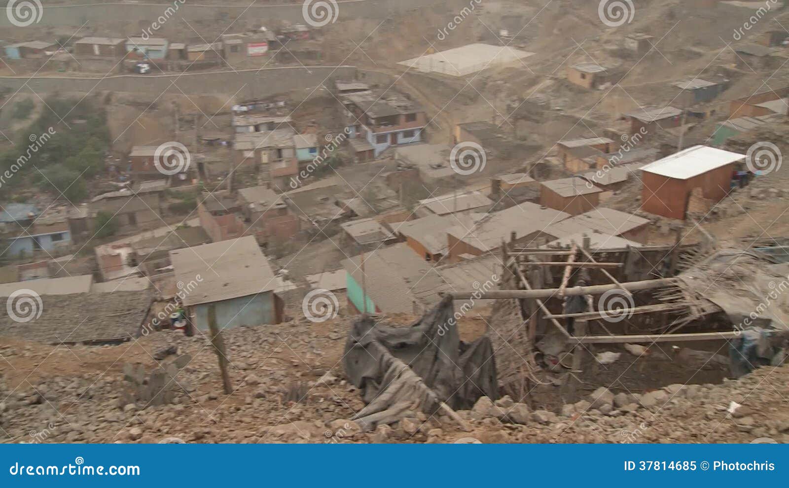 Slums in Peru stock footage. Video of cheerless, country - 37814685