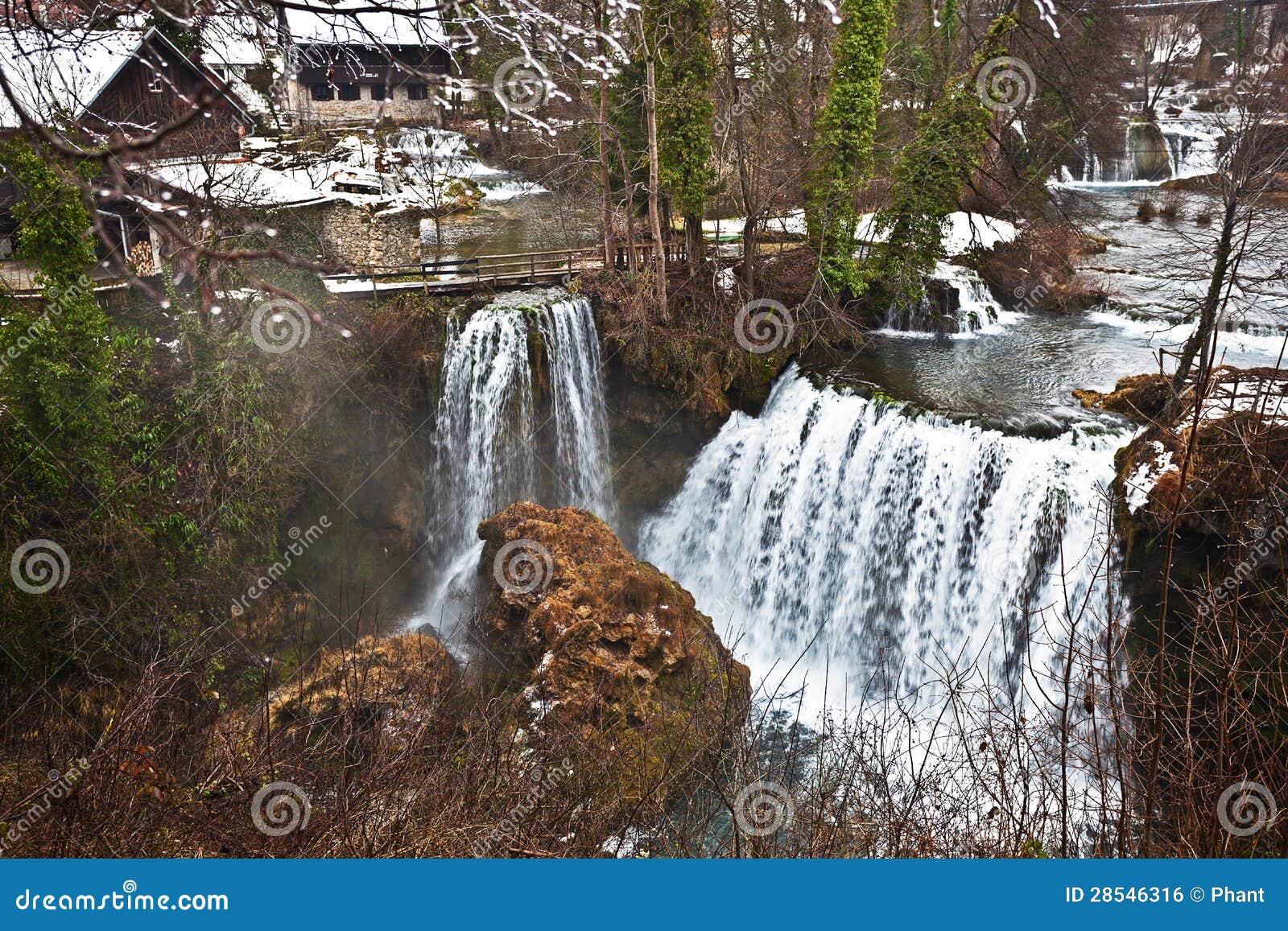 Slunj, Croatia stock photo. Image of snow, water, balkans - 28546316