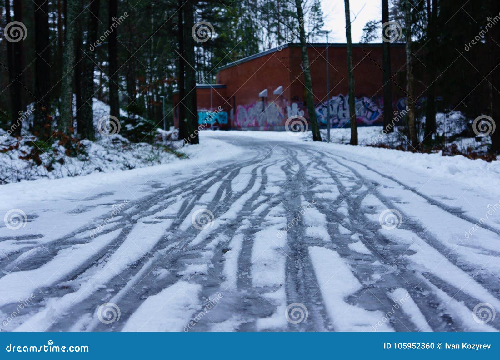 Slushy weather stock photo. Image of snow, light, cold - 105952360