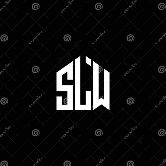 SLW Letter Logo Design on BLACK Background. SLW Creative Initials ...