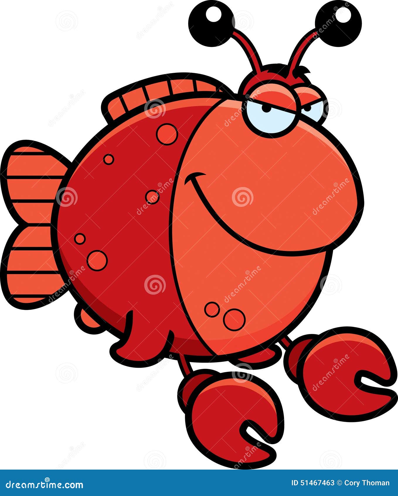 Sly Cartoon Imitation Crab stock vector. Illustration of devious - 51467463