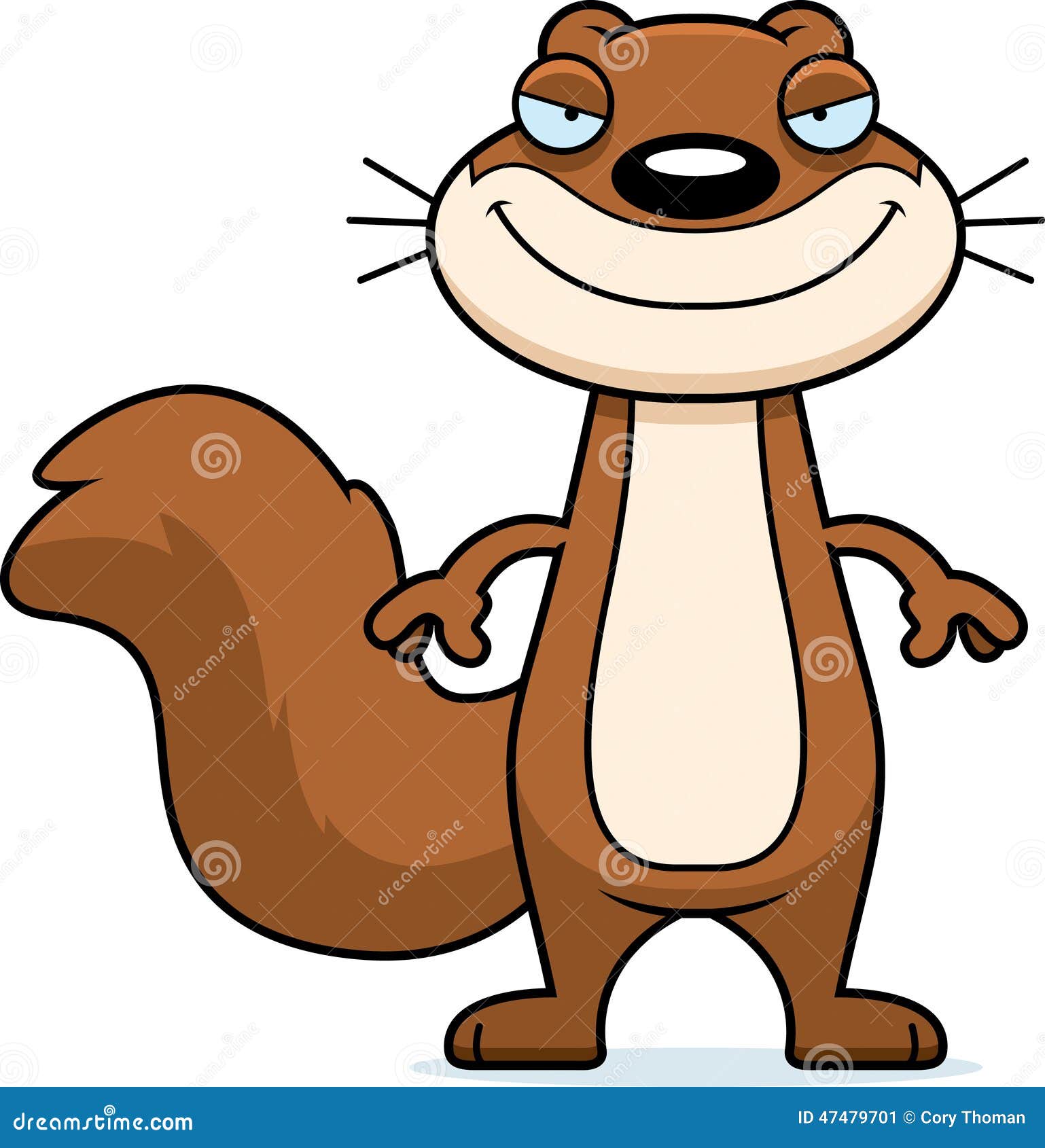 Sly Cartoon Squirrel stock vector. Illustration of clipart - 47479701