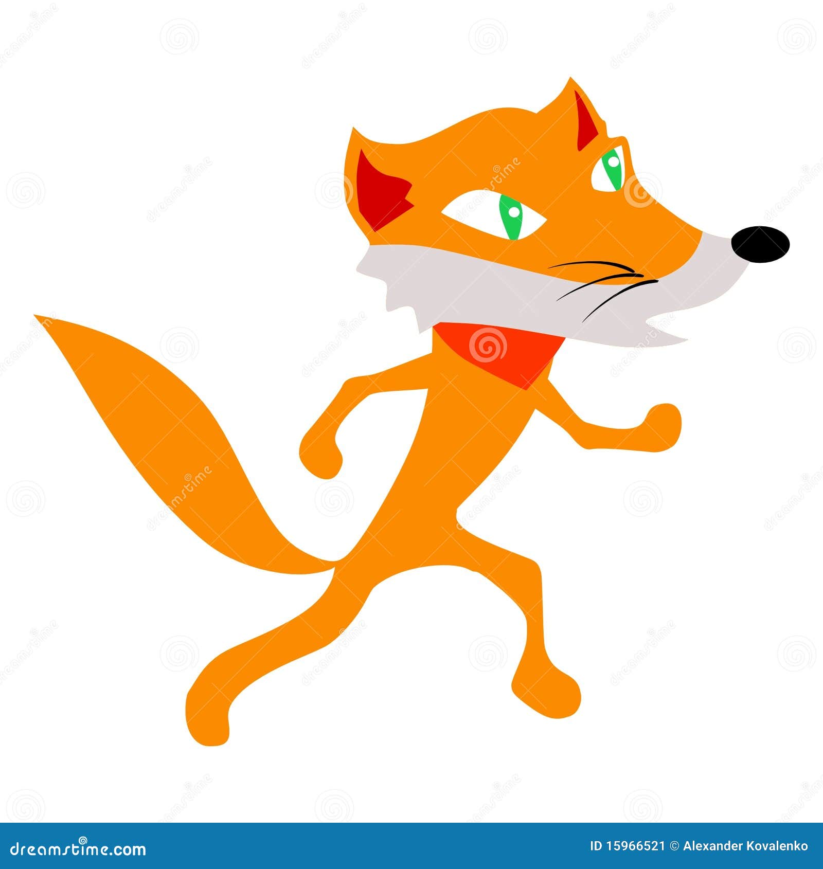Sly fox stock vector. Illustration of cartoon, humour - 15966521