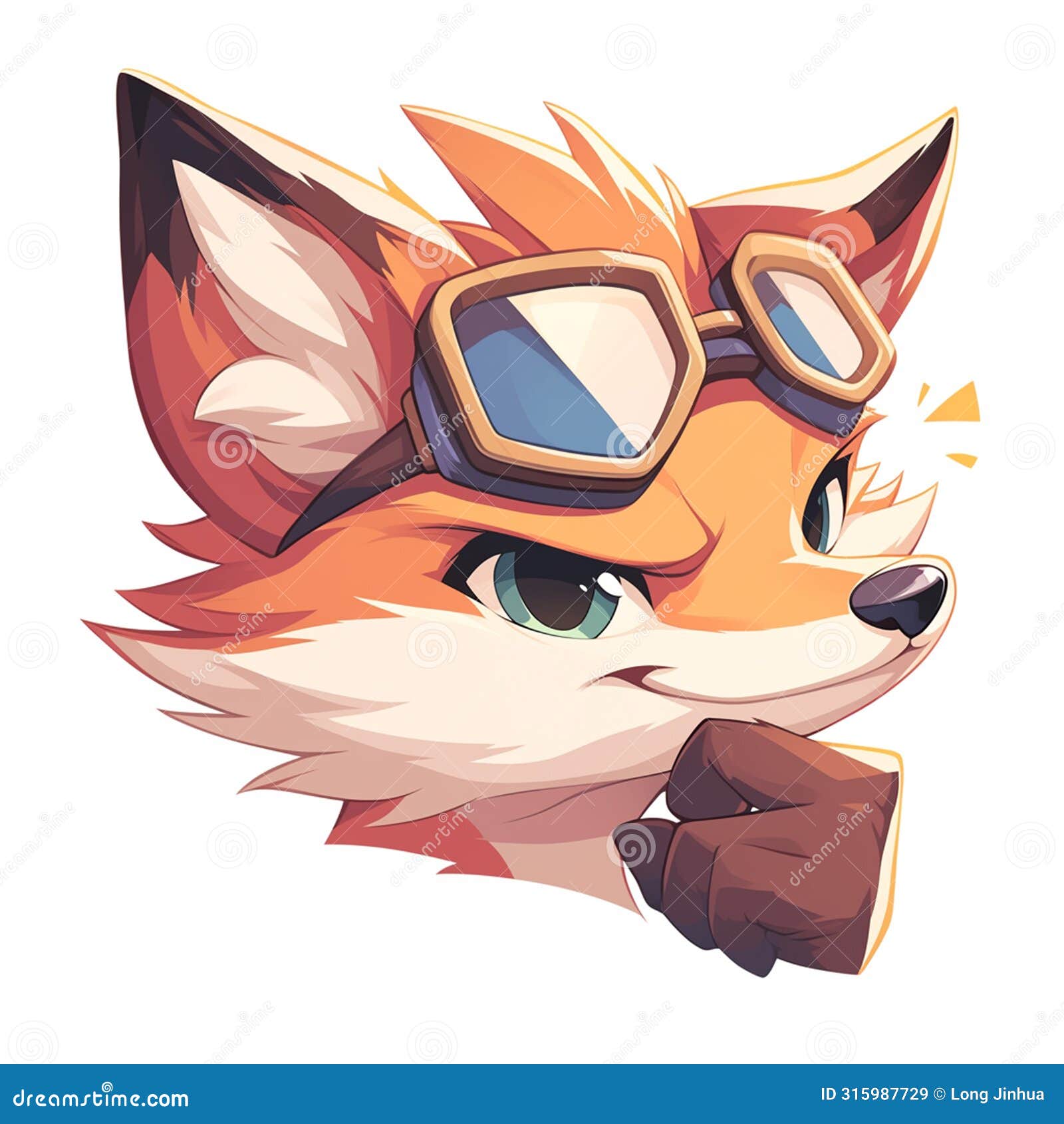 A Sly Fox Software Engineer Cartoon Style Stock Vector - Illustration ...