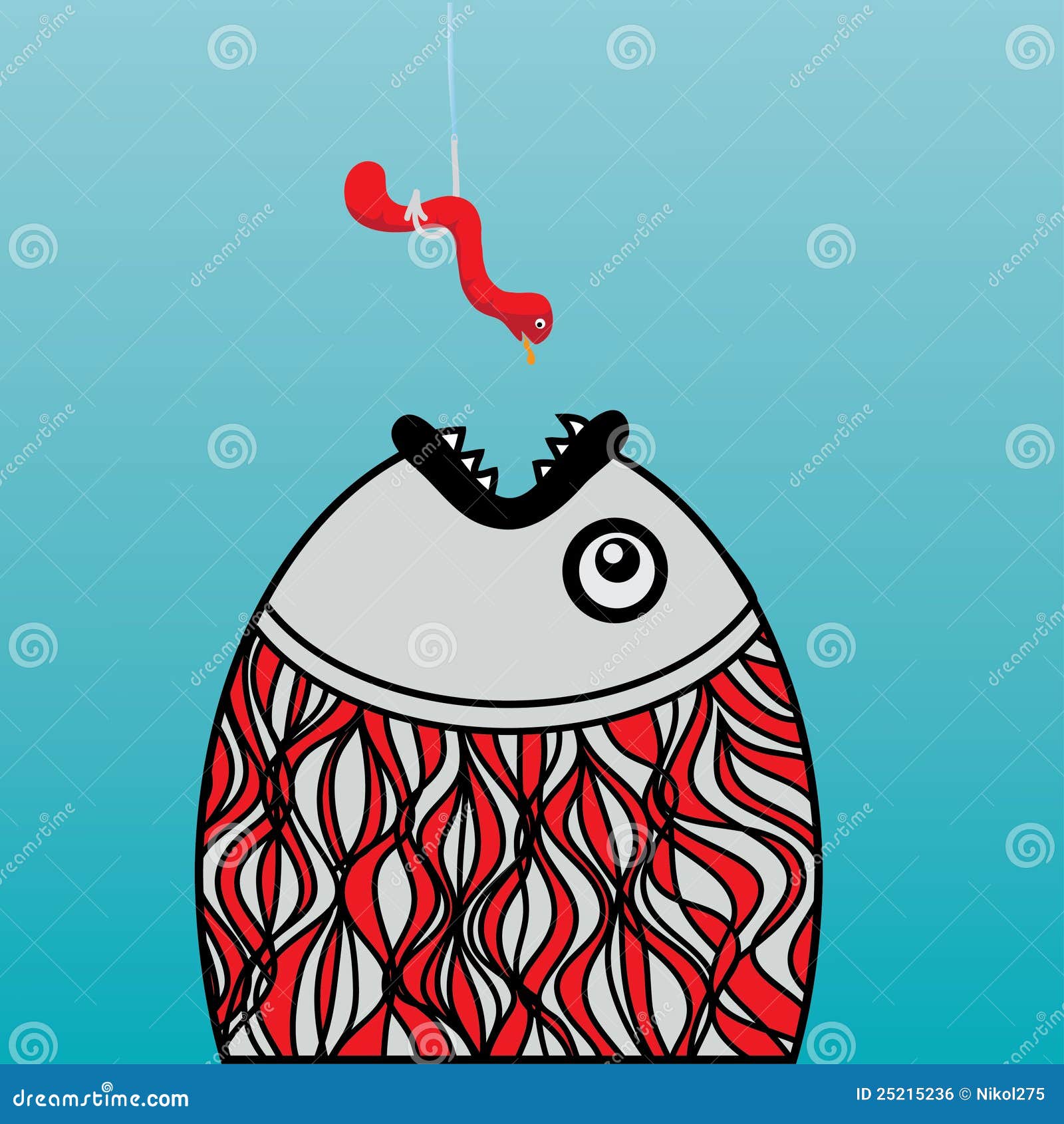 Hungry Fish Cartoon Stock Photo | CartoonDealer.com #16212270
