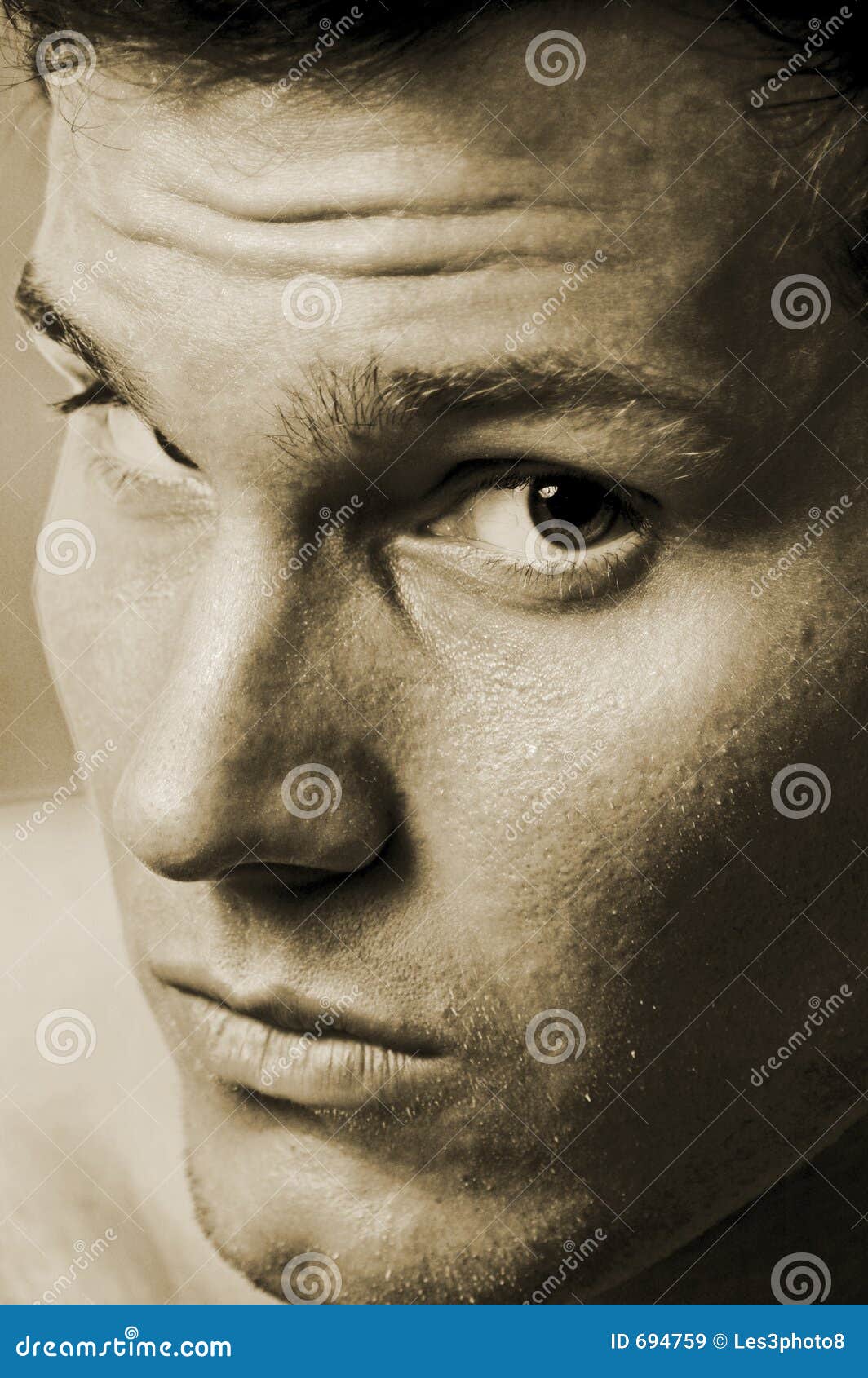 Sly male face stock image. Image of eyes, gaze, dude, stare - 694759