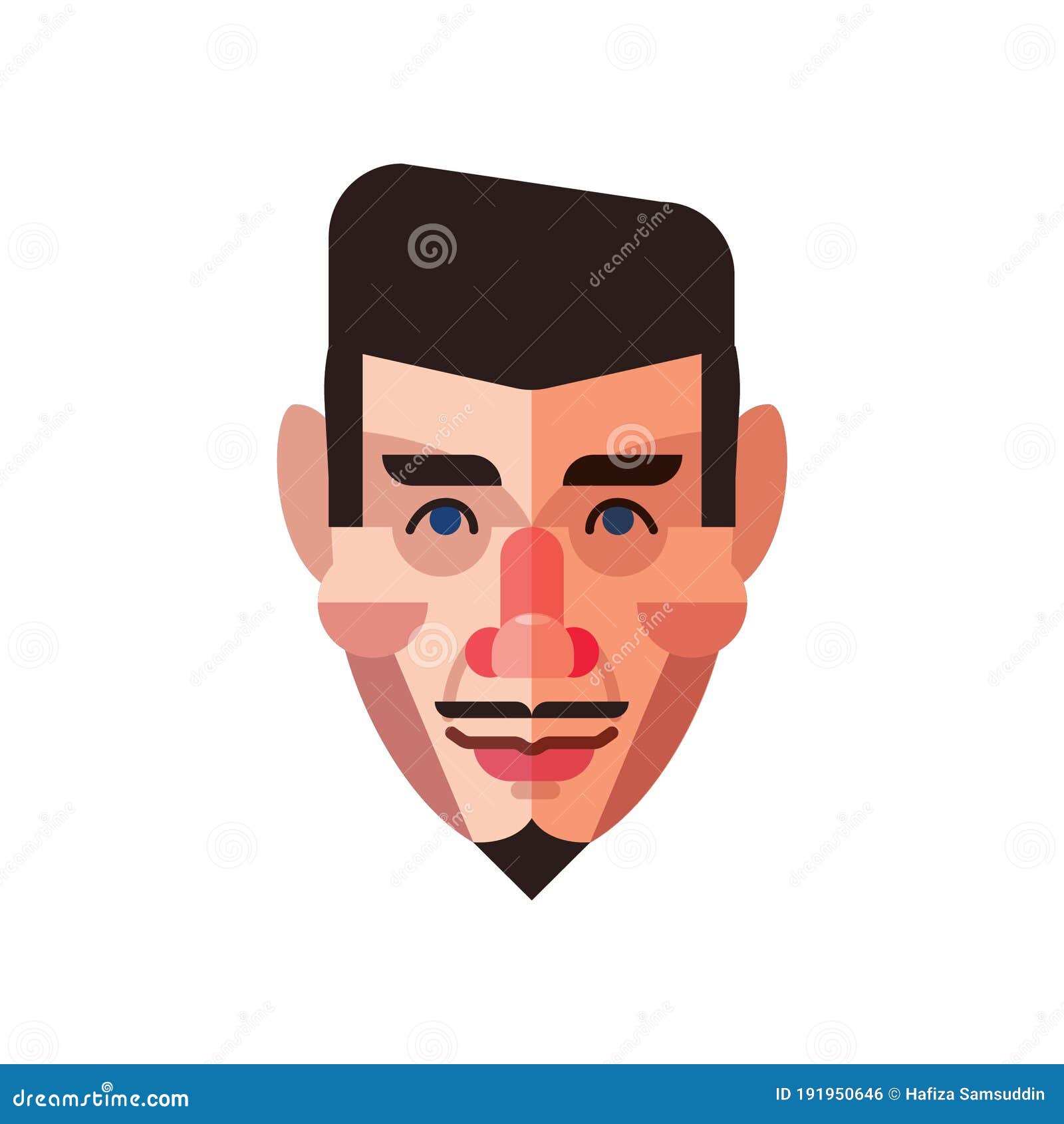 Sly Man. Vector Illustration Decorative Design Stock Vector ...