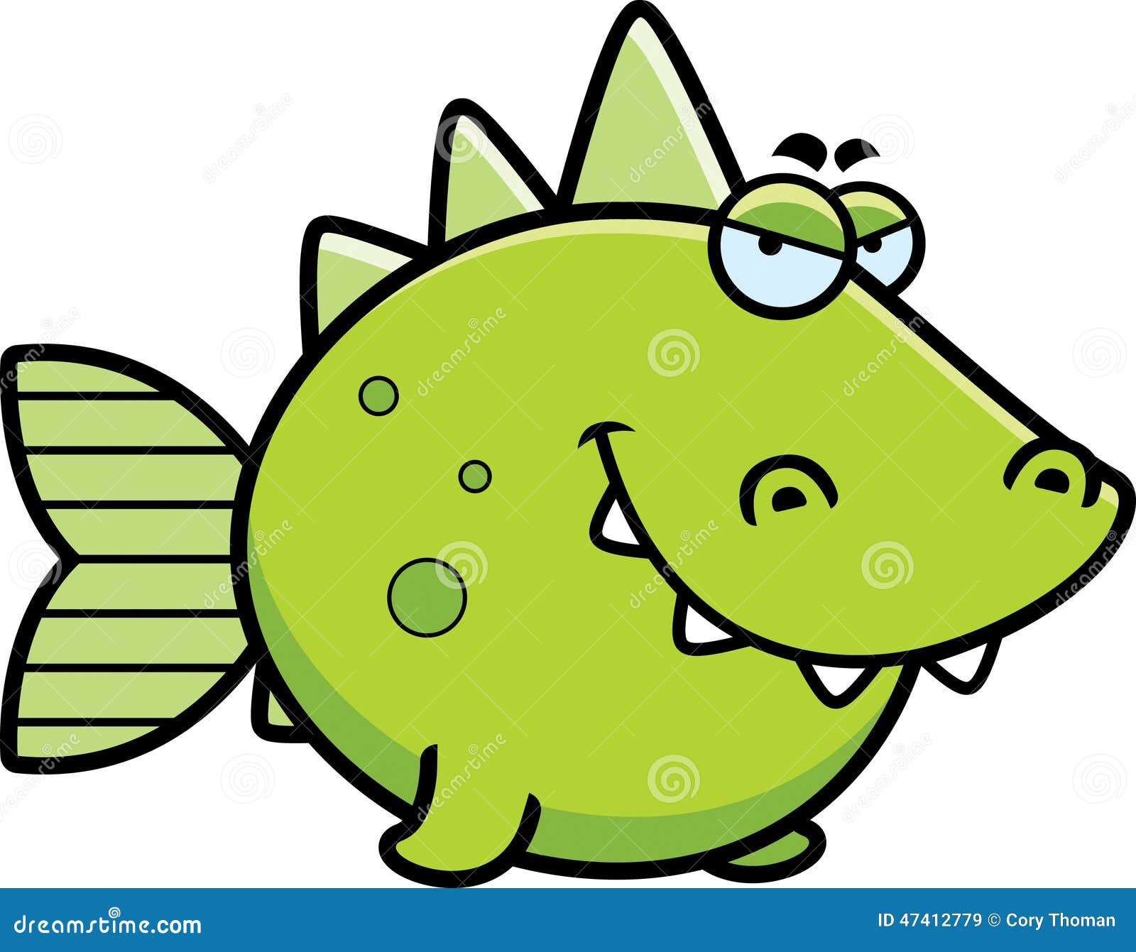 Sly Prehistoric Fish stock vector. Illustration of clever - 47412779