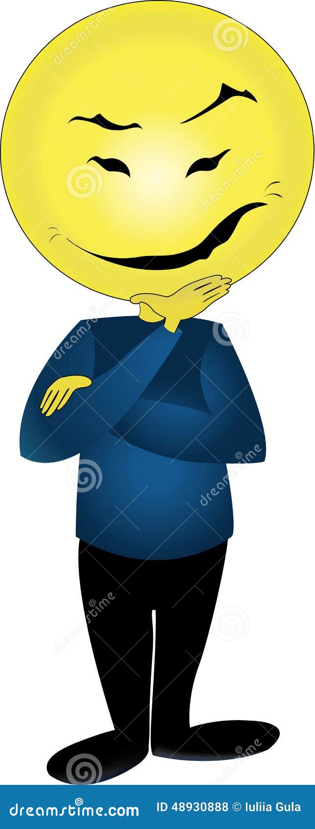 Sly smiley stock illustration. Illustration of thinking - 48930888