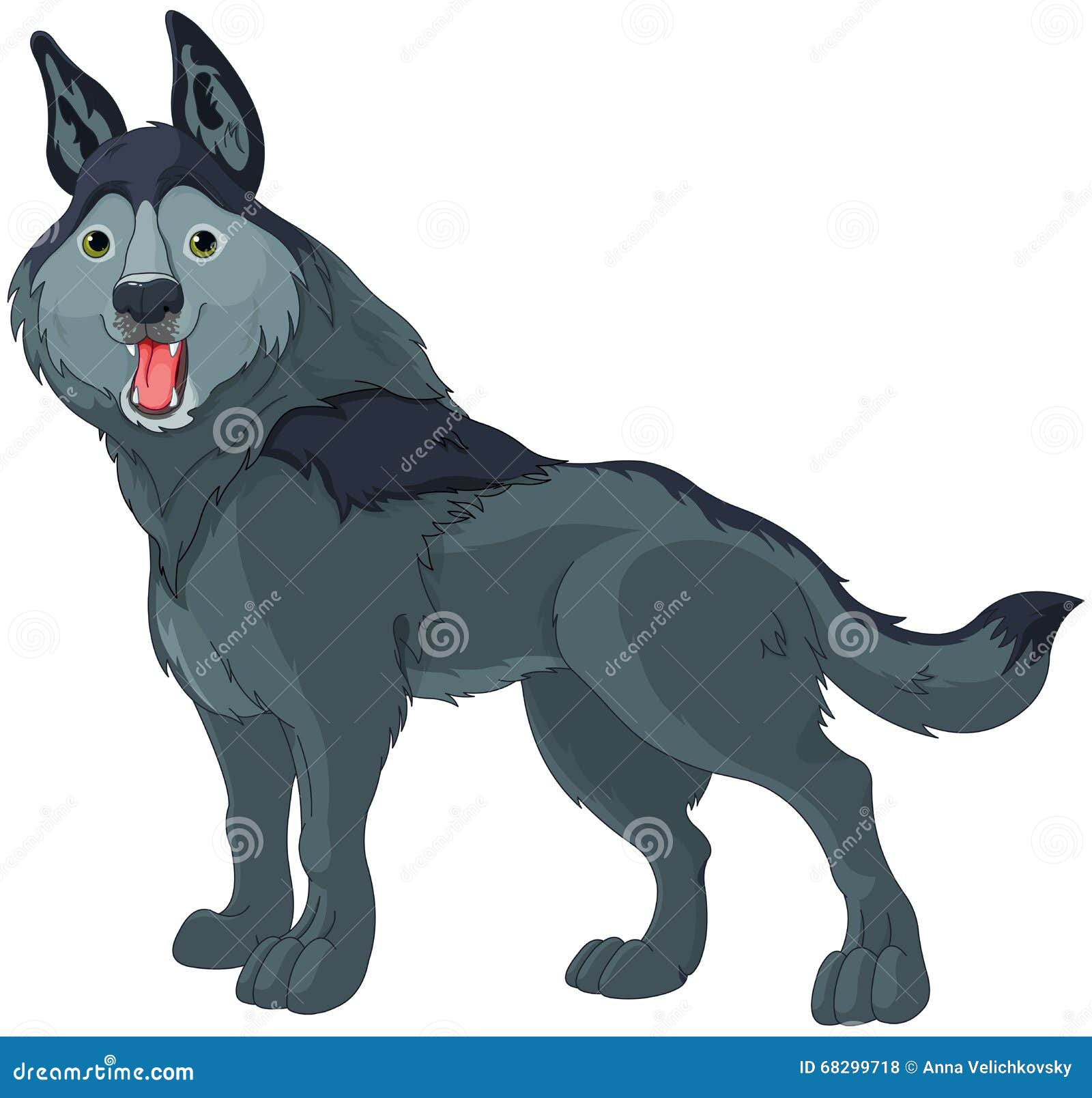 Sly Wolf stock vector. Illustration of wild, cute, icons - 68299718