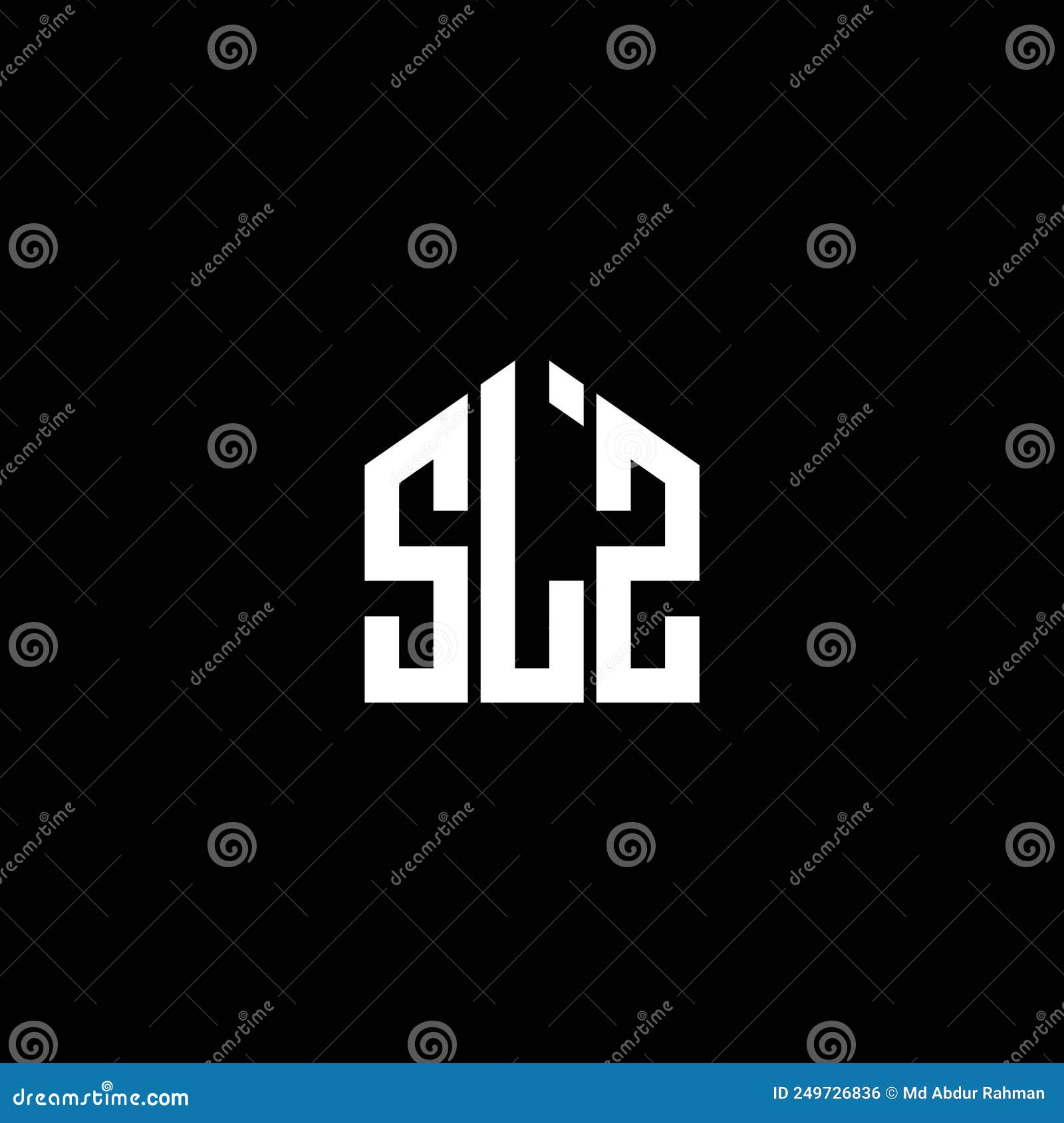 SLZ Letter Logo Design on BLACK Background. SLZ Creative Initials ...
