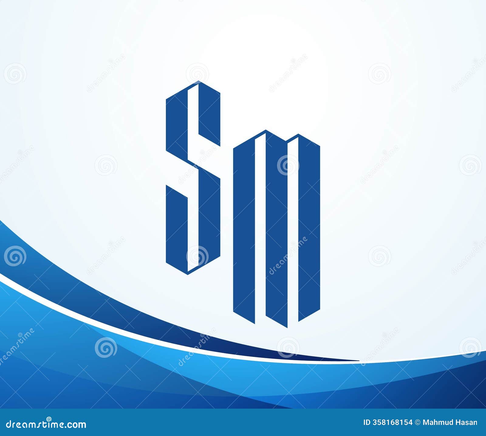 SM Alphabet Letter Logo Design Template Elements Stock Vector ...