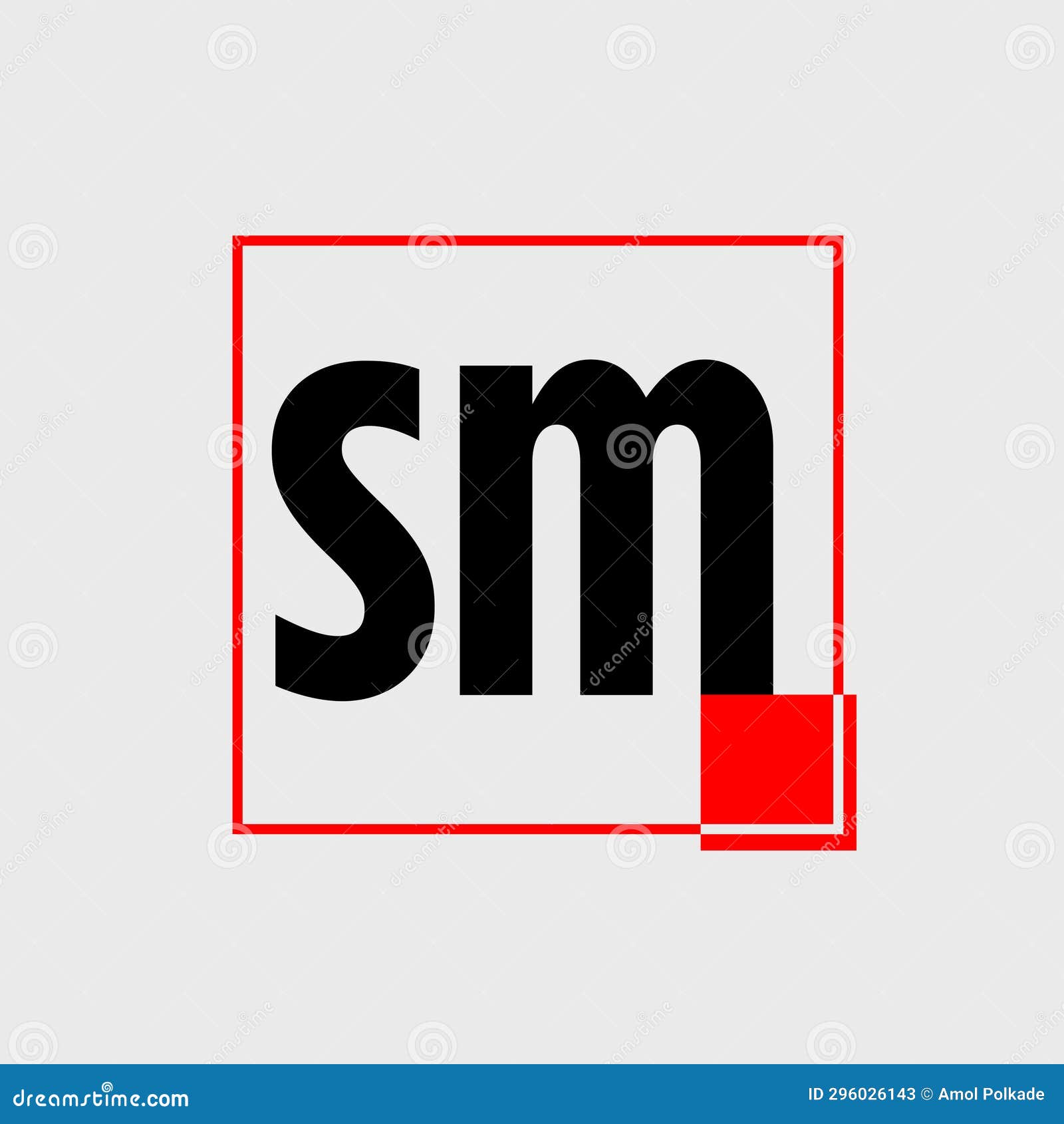 SM Company Name Vector Monogram with Initial Letters Stock Vector ...