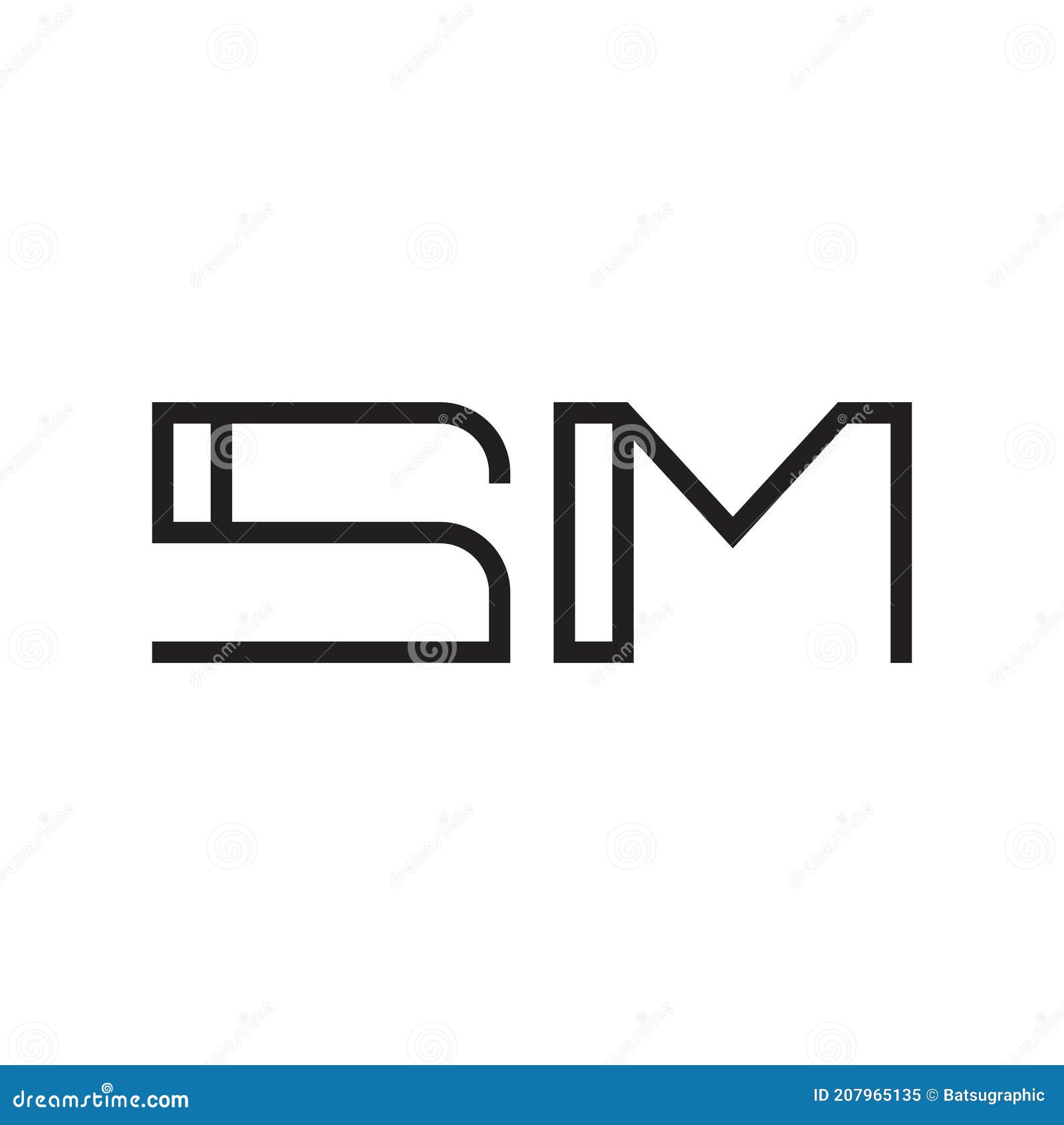 Sm Initial Letter Vector Logo Icon Stock Vector - Illustration of ...