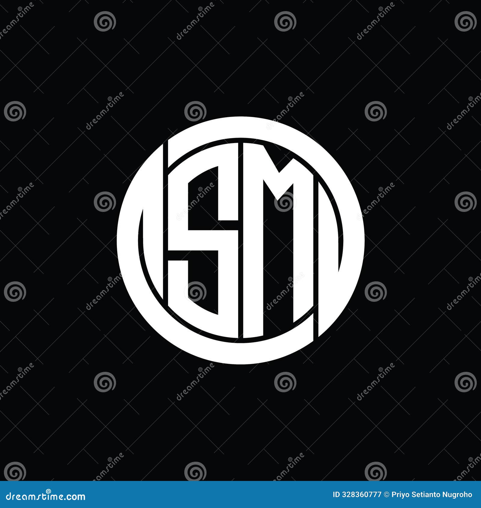 SM Logo Monogram Shield Inside Circle Shape Vector Images Design ...