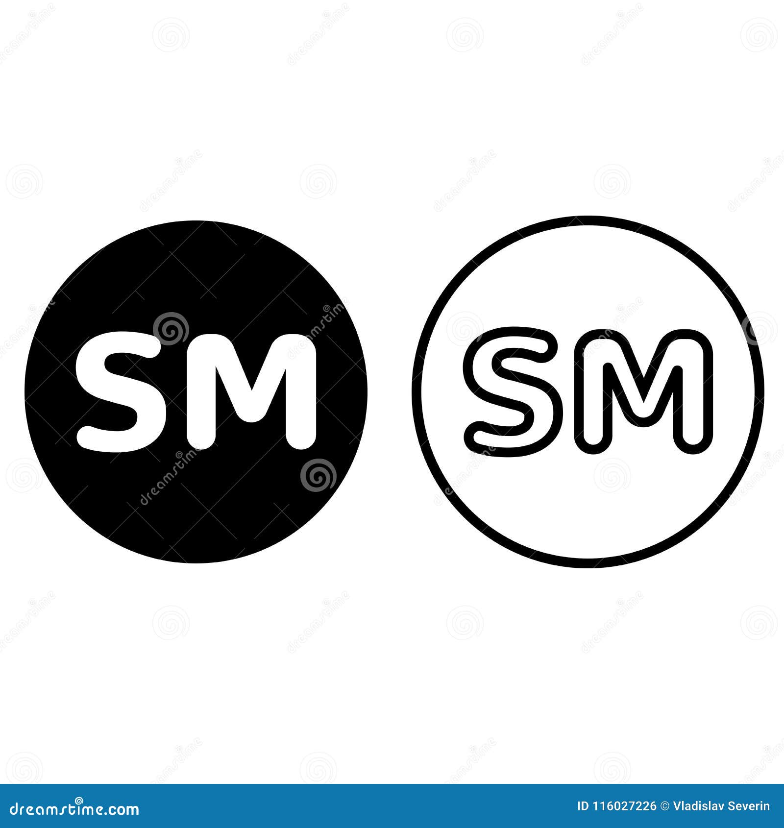 SM mark icon stock illustration. Illustration of abstract - 116027226