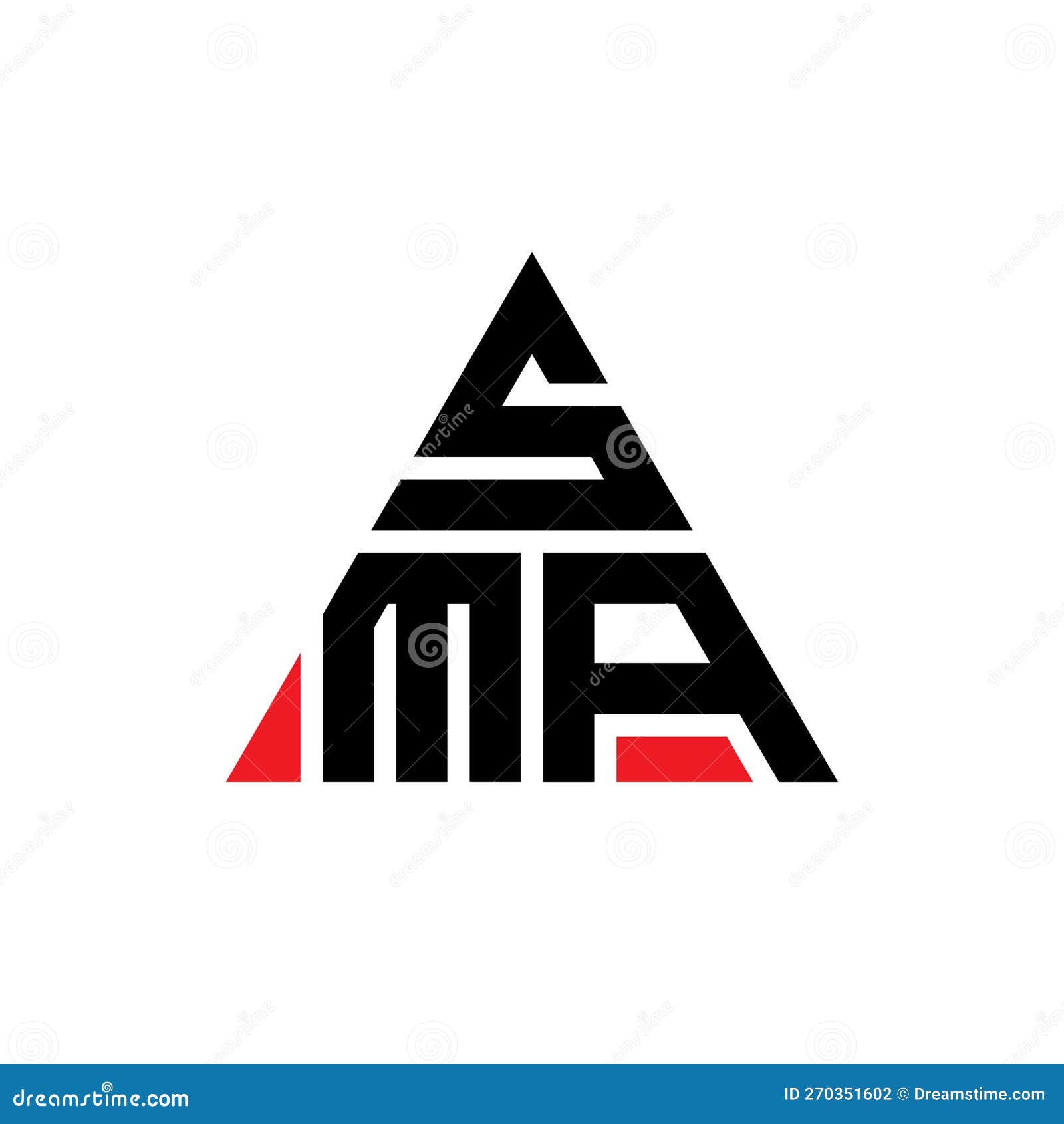 SMA Triangle Letter Logo Design With Triangle Shape. SMA Triangle Logo ...