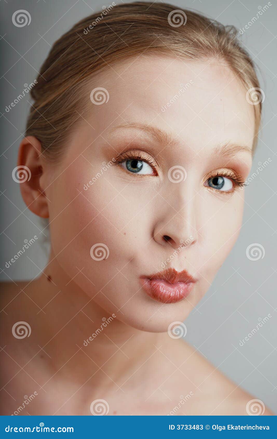 Smack! stock image. Image of eyes, blond, clear, girl - 3733483