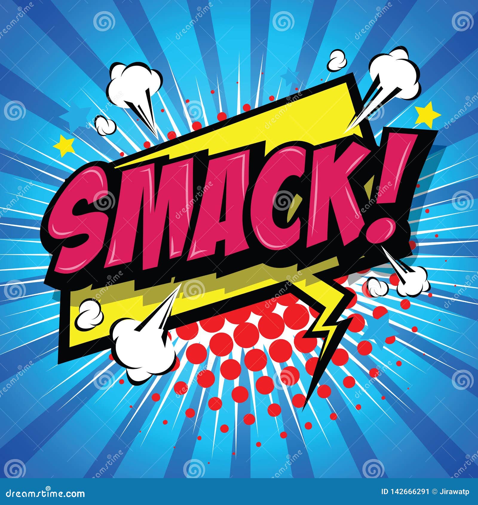 Smack! Comic Speech Bubble. Vector Eps 10. Stock Vector - Illustration ...