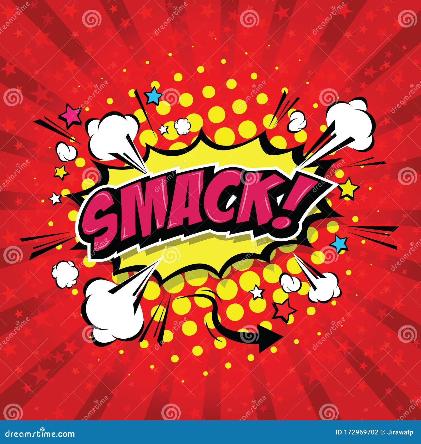 Smack! Comic Speech Bubble. Vector Eps 10 Stock Vector - Illustration ...