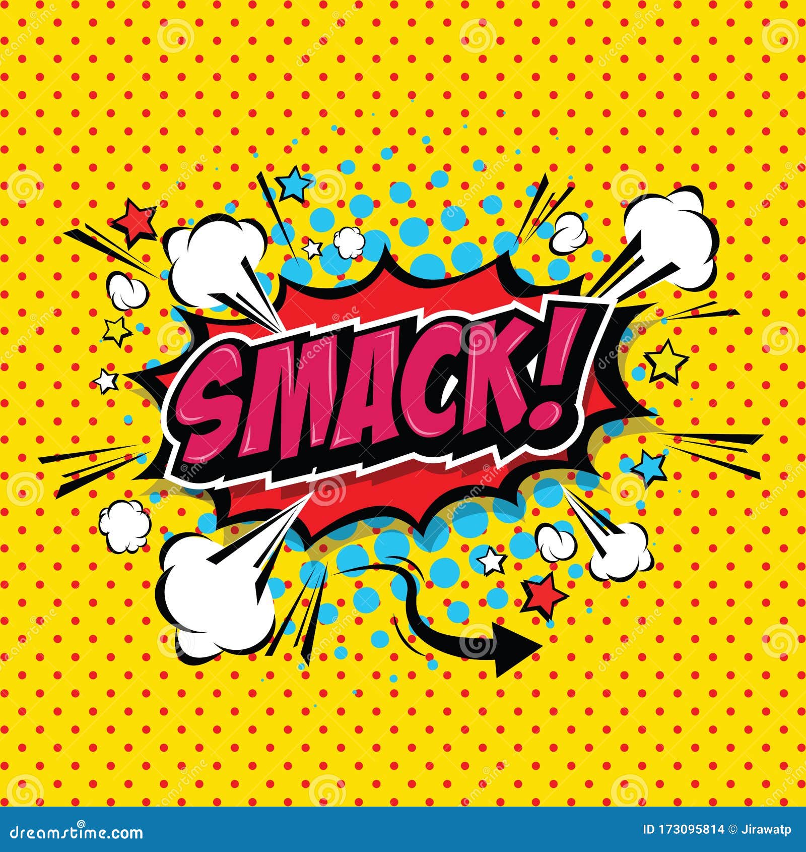 Smack! Comic Speech Bubble. Vector Eps 10 Stock Vector - Illustration ...