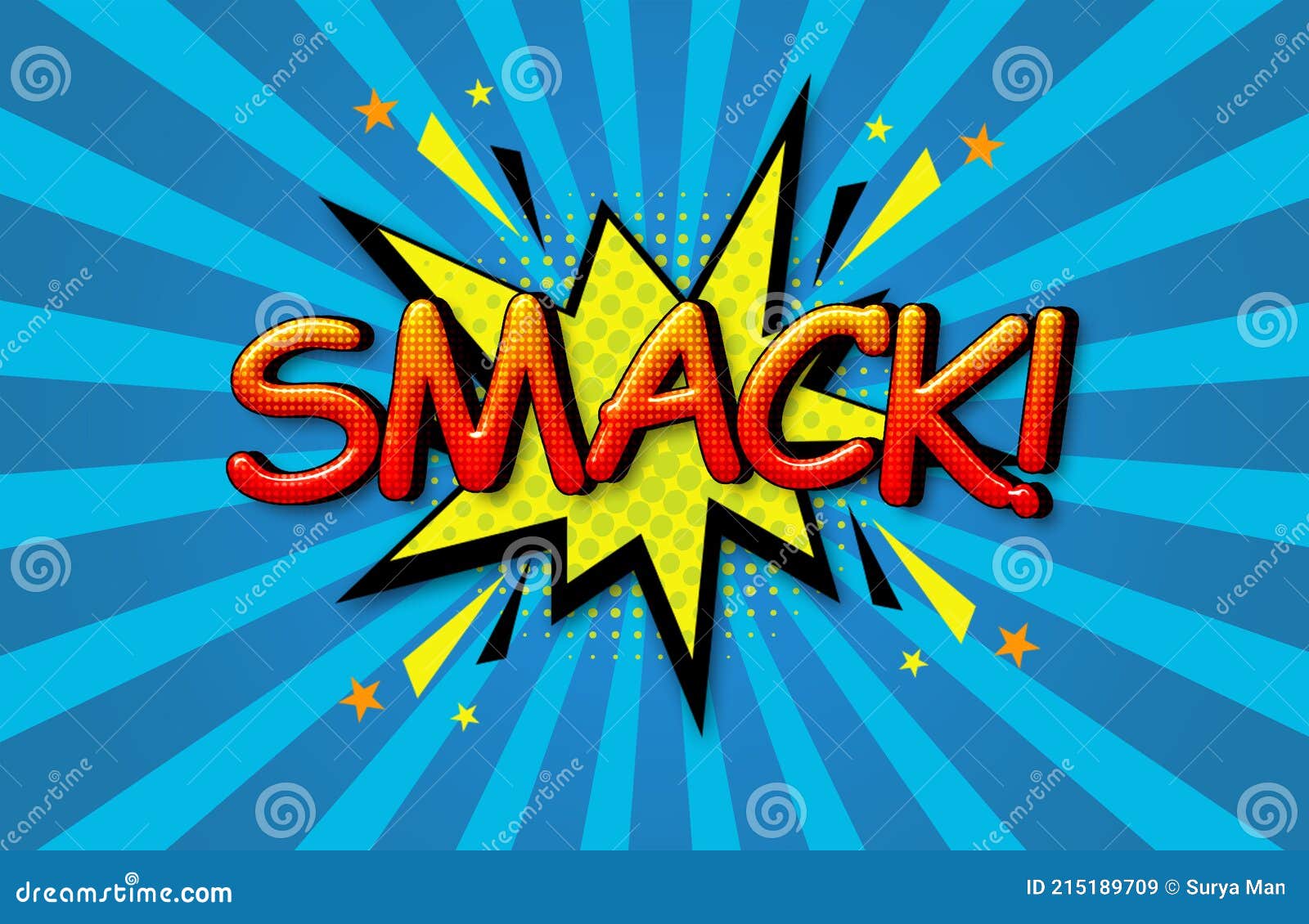 Smack Text Effect With Cartoon Background Vector Illustration ...