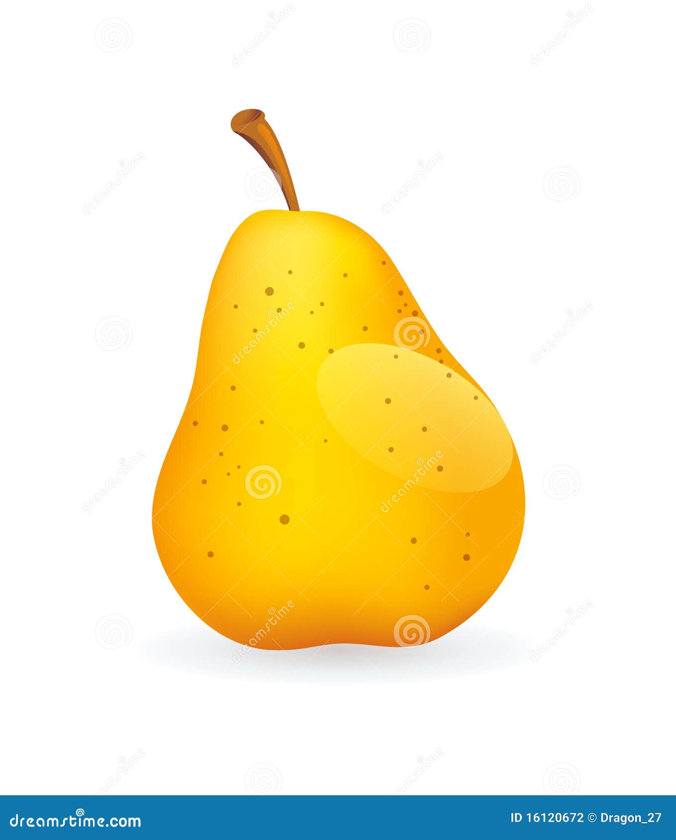 Smakelijke gele peer vector illustratie. Illustration of geel - 16120672