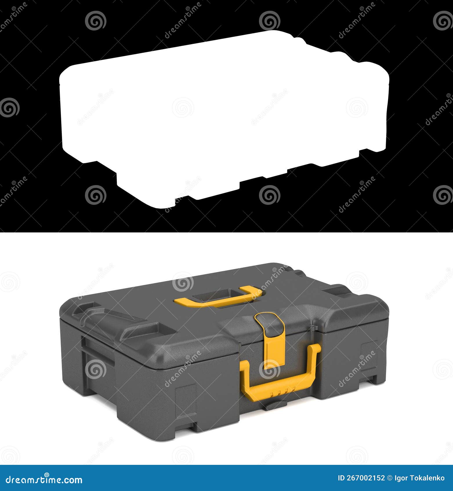 Professionsl Tools Case Front View 3d Render On Blue Background Royalty ...