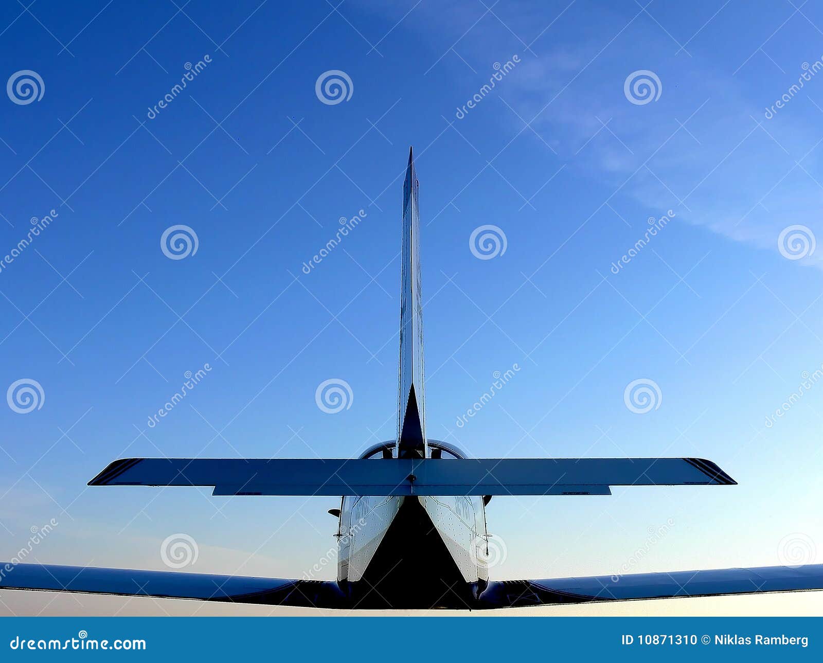 Small Aeroplane in Midair stock photo. Image of flight - 10871310
