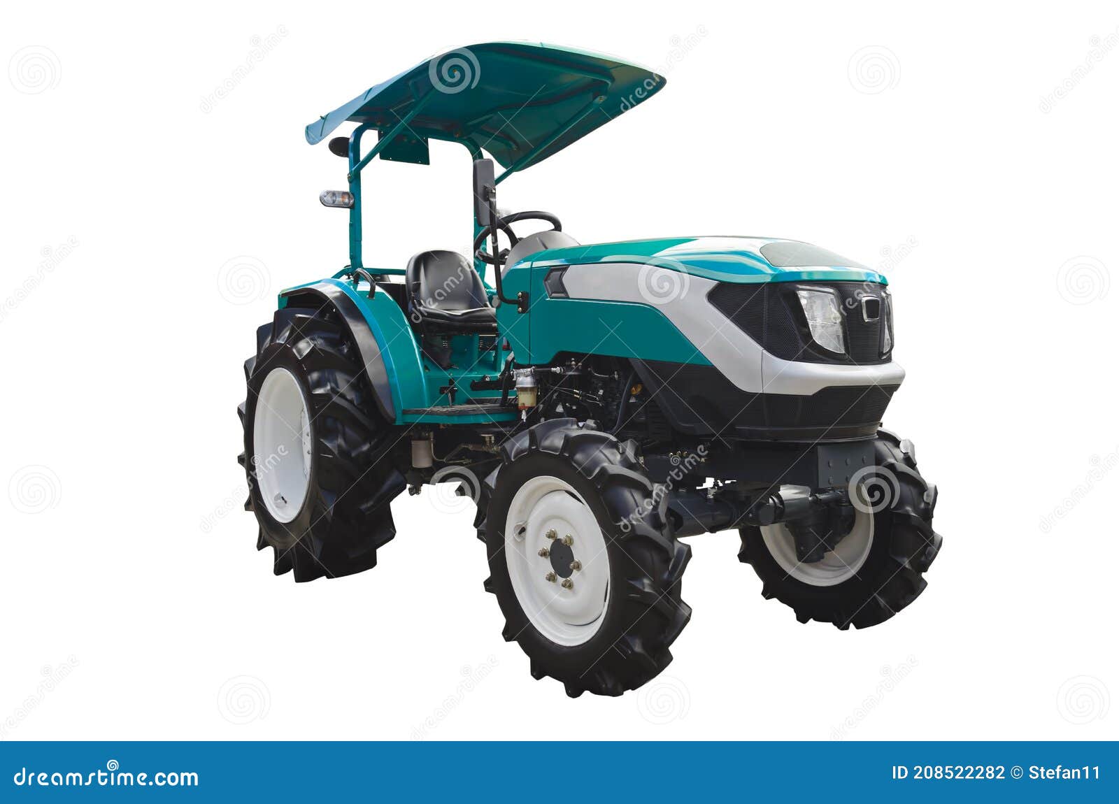 Small Agricultural Tractor, Front View Stock Photo - Image of model ...