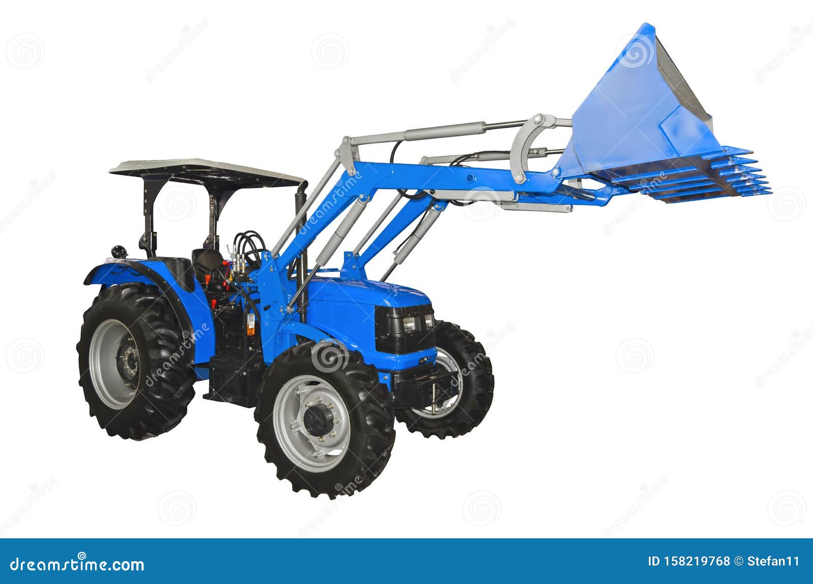 Red Tractor. Side View. Isolated On White Royalty-Free Stock Image ...