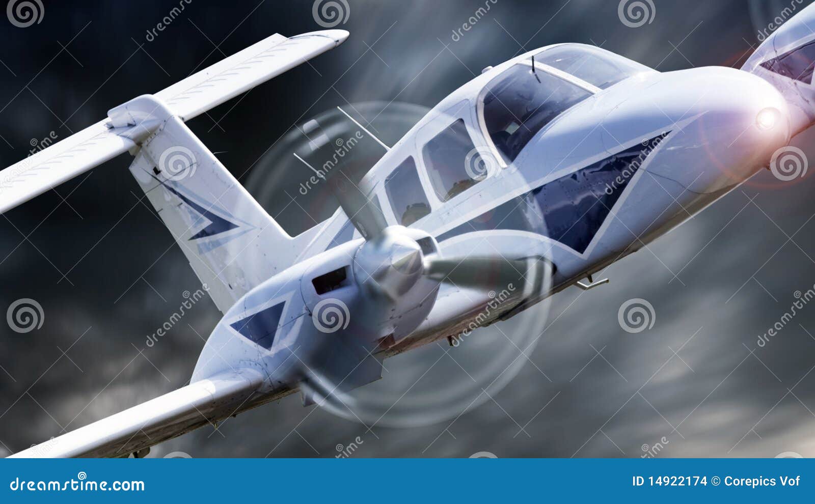 Small aircraft stock photo. Image of windows, clouds - 14922174