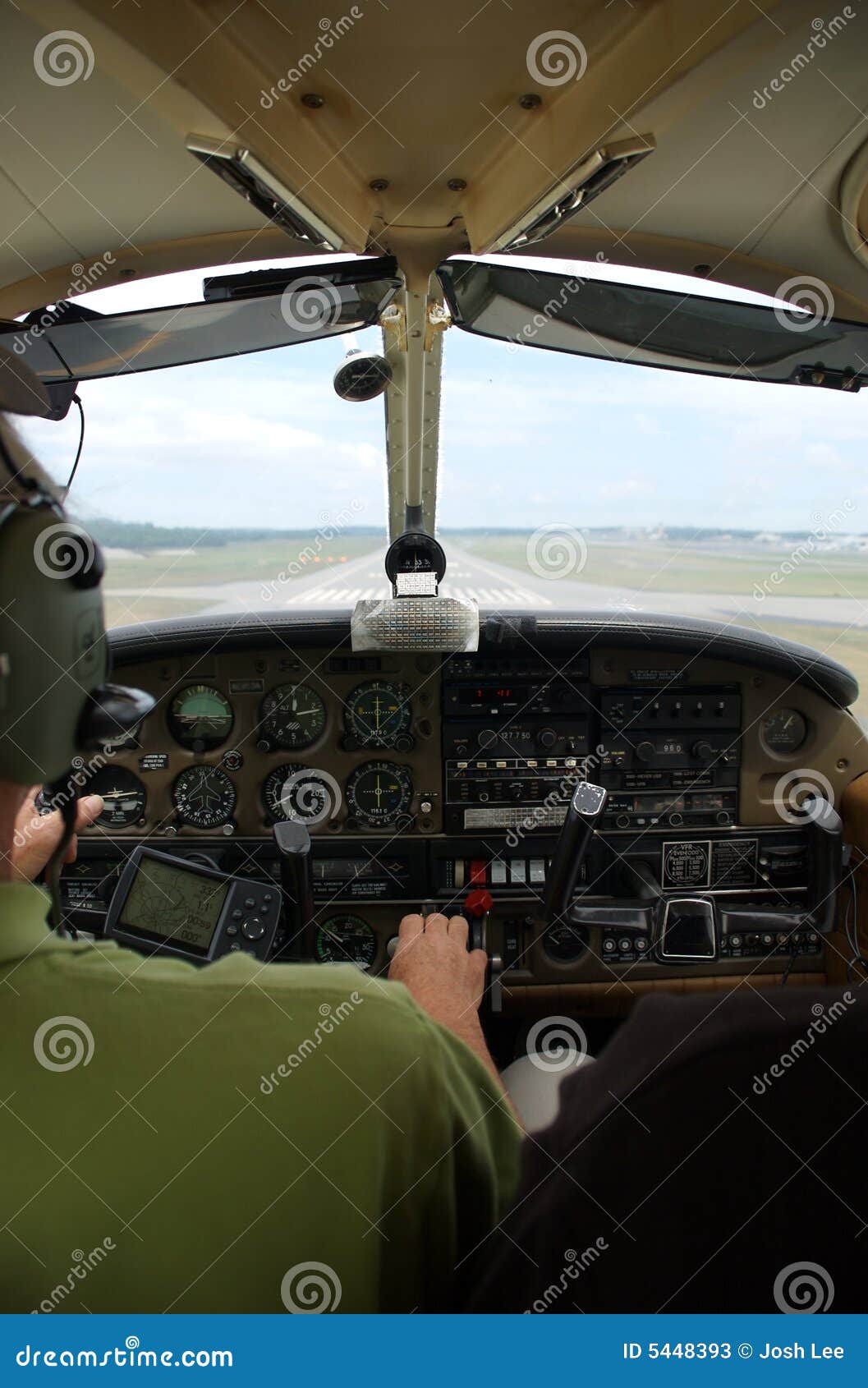 Small Aircraft (Airplane) Cockpit Stock Image - Image of runway, travel ...