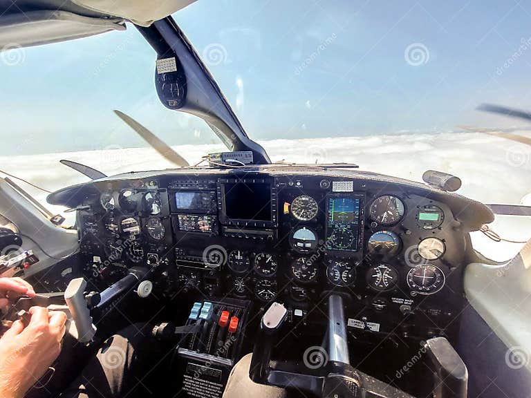 Small Aircraft Flightdeck stock photo. Image of navigate - 284564330