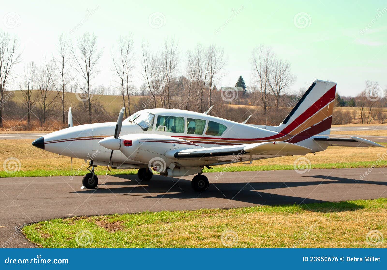 Small Aircraft at Private Rural Airfield Stock Photo - Image of ...