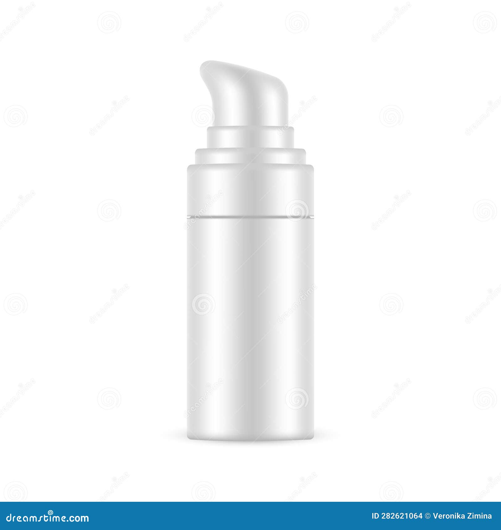 Small Airless Pump Face Skin Serum Essence Bottle Cartoon Vector ...